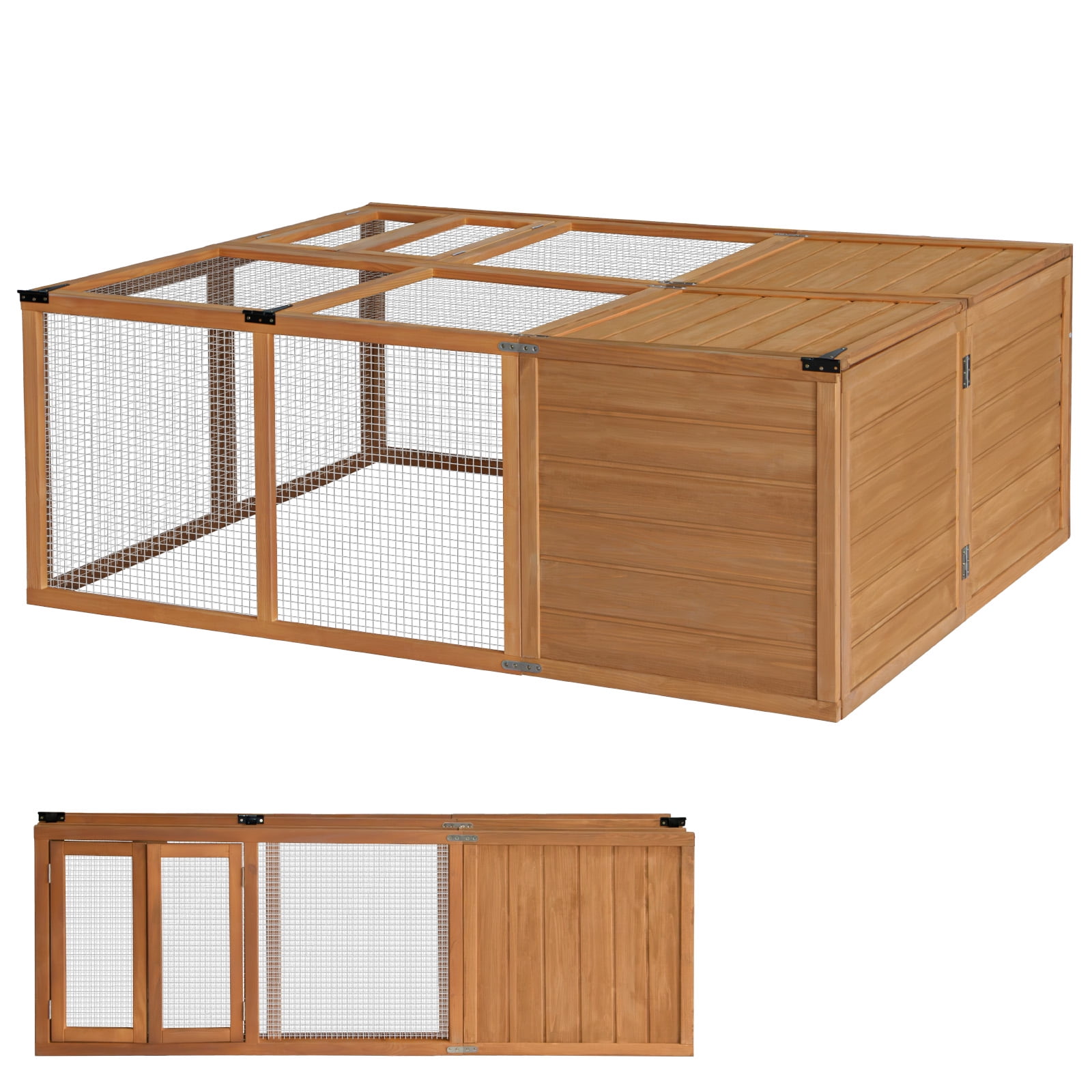 Foldable Chicken Coop Run, Portable Chicken Run, Large Expend Hen House ...