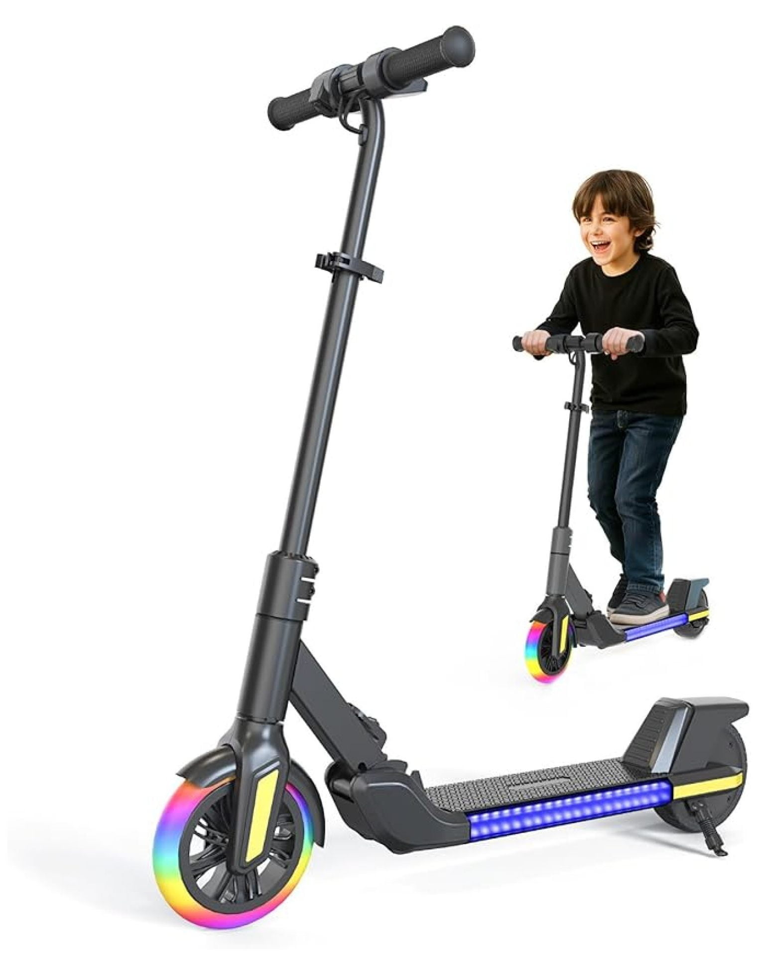 Foldable Children's Electric Scooter (Ages 6-14) - Top Speed 16 km/h ...