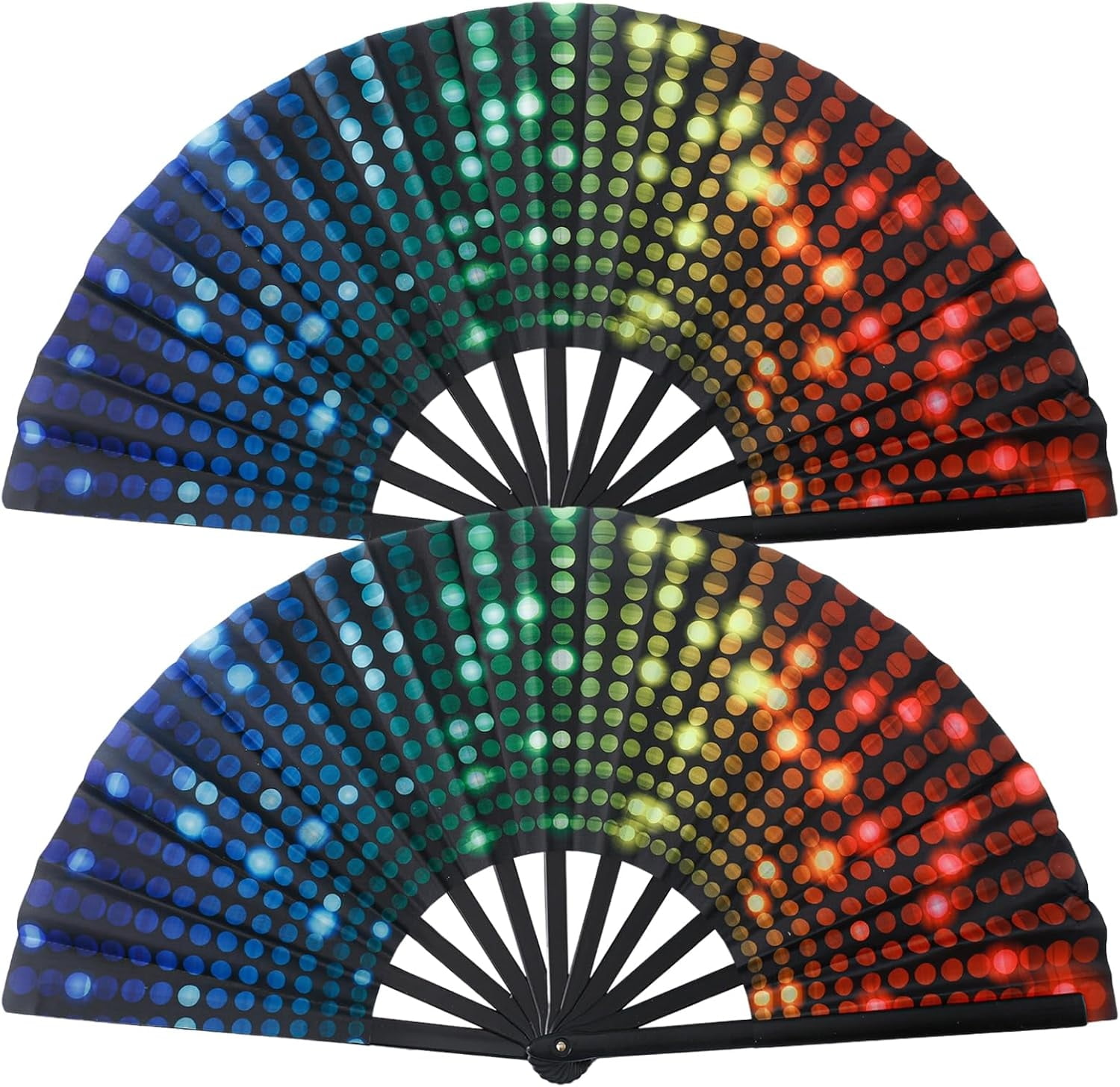 Foldable Clack Hand Fans - 2 Pcs Large Fans for Line Dancing Boots on ...