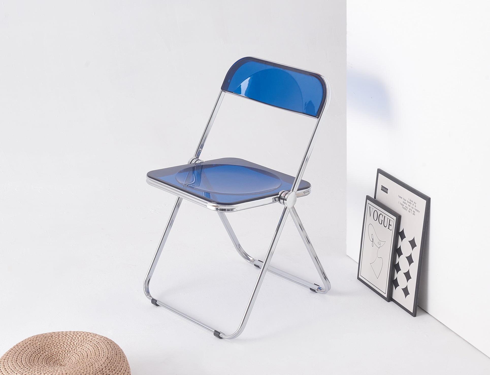 Foldable Clear Acrylic Chair, Ghost Stackable Crystal Folding Chair ...