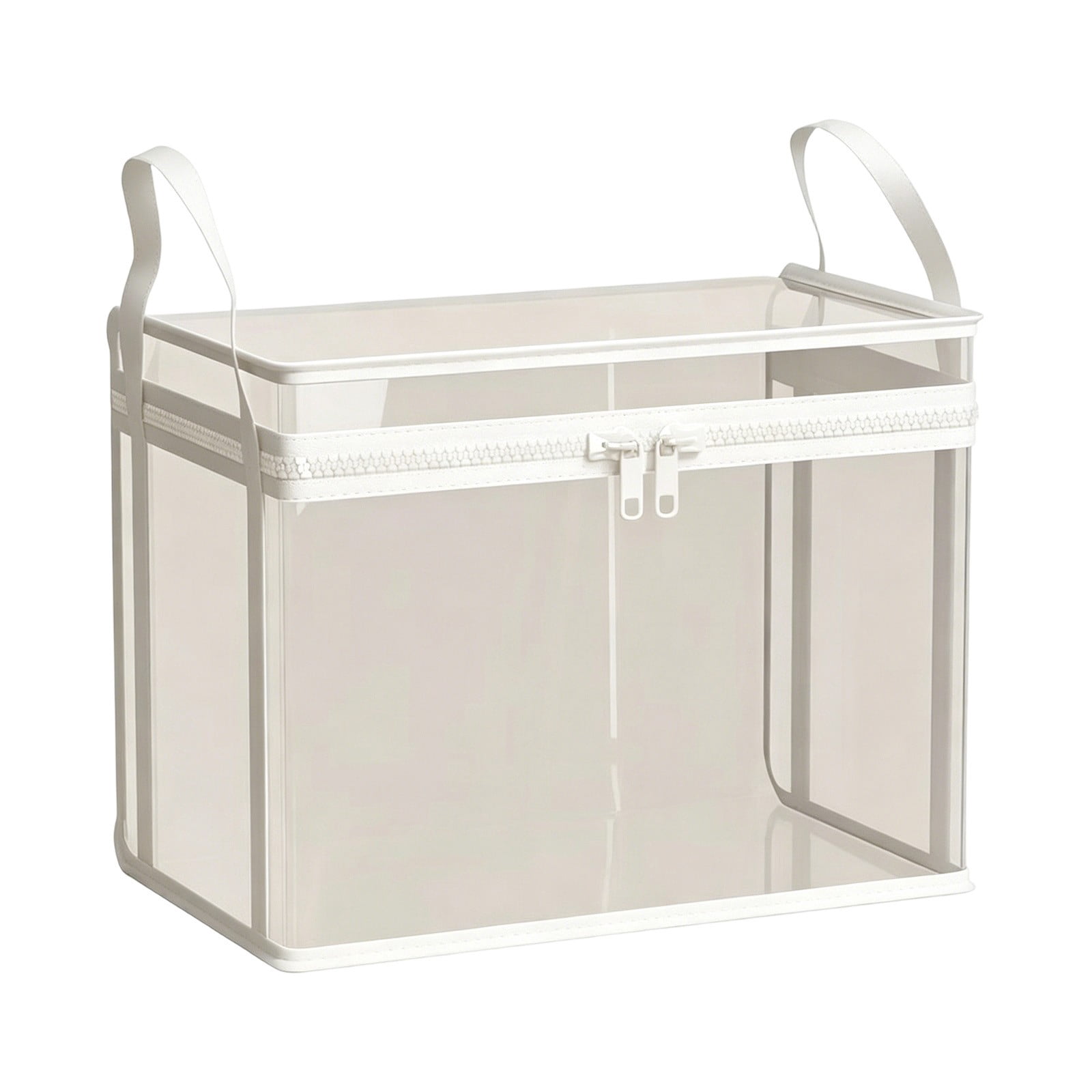 Foldable Clear PVC Clothes Storage Bin,Zipper Waterproof Closet ...