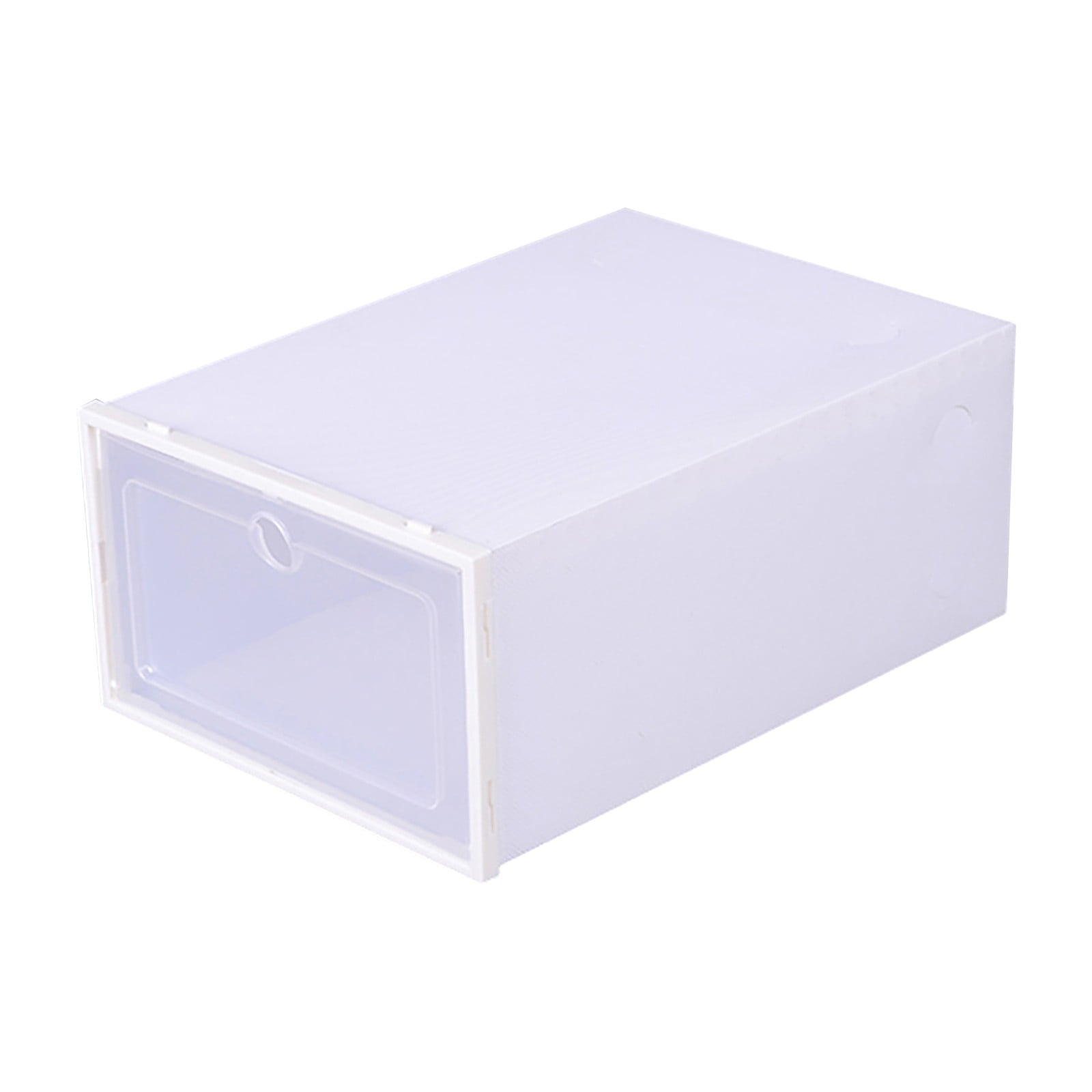 Foldable Clear Shoes Storage Box Plastic Stackable Shoe Organizer ...