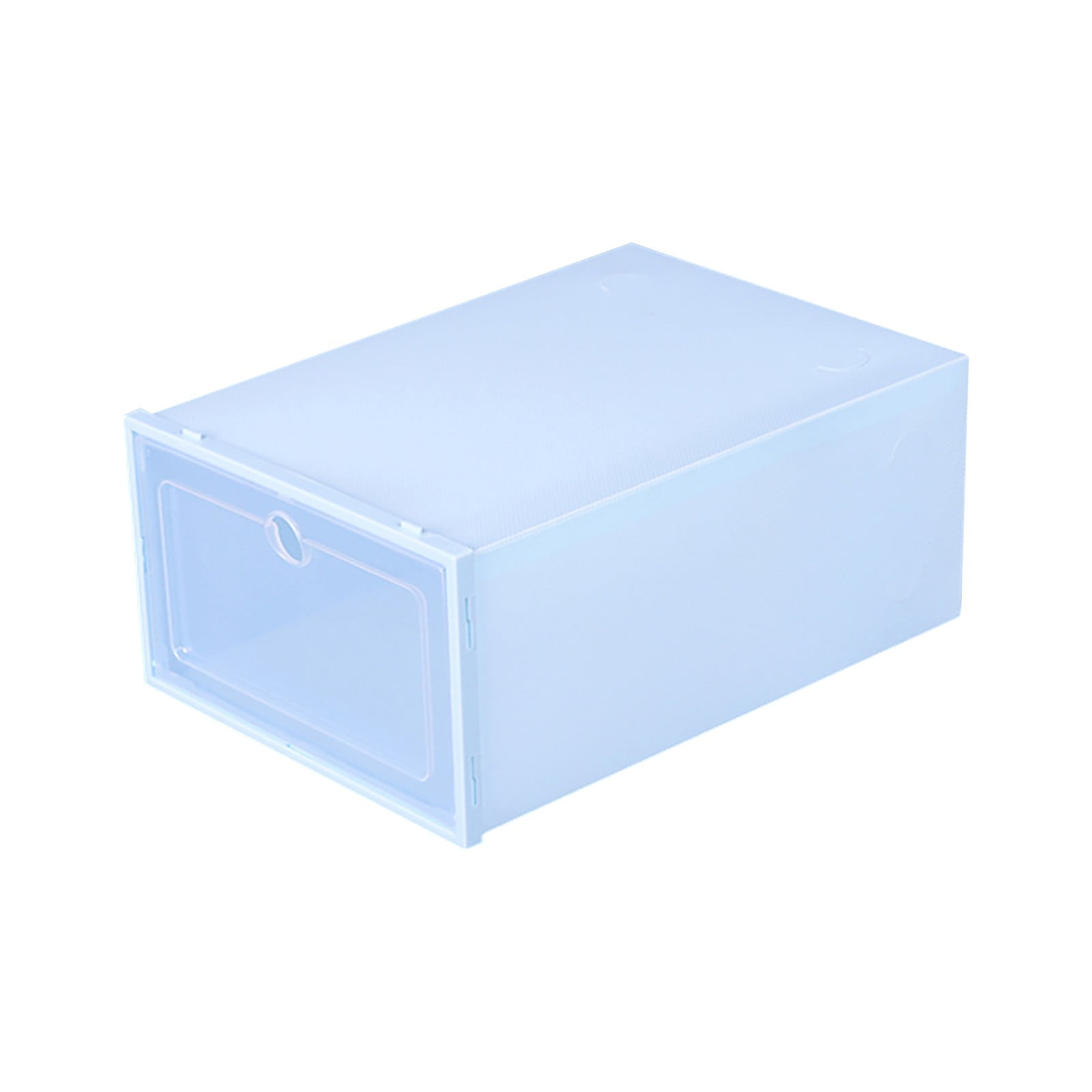 Foldable Clear Shoes Storage Box Plastic Stackable Shoe Organizer ...