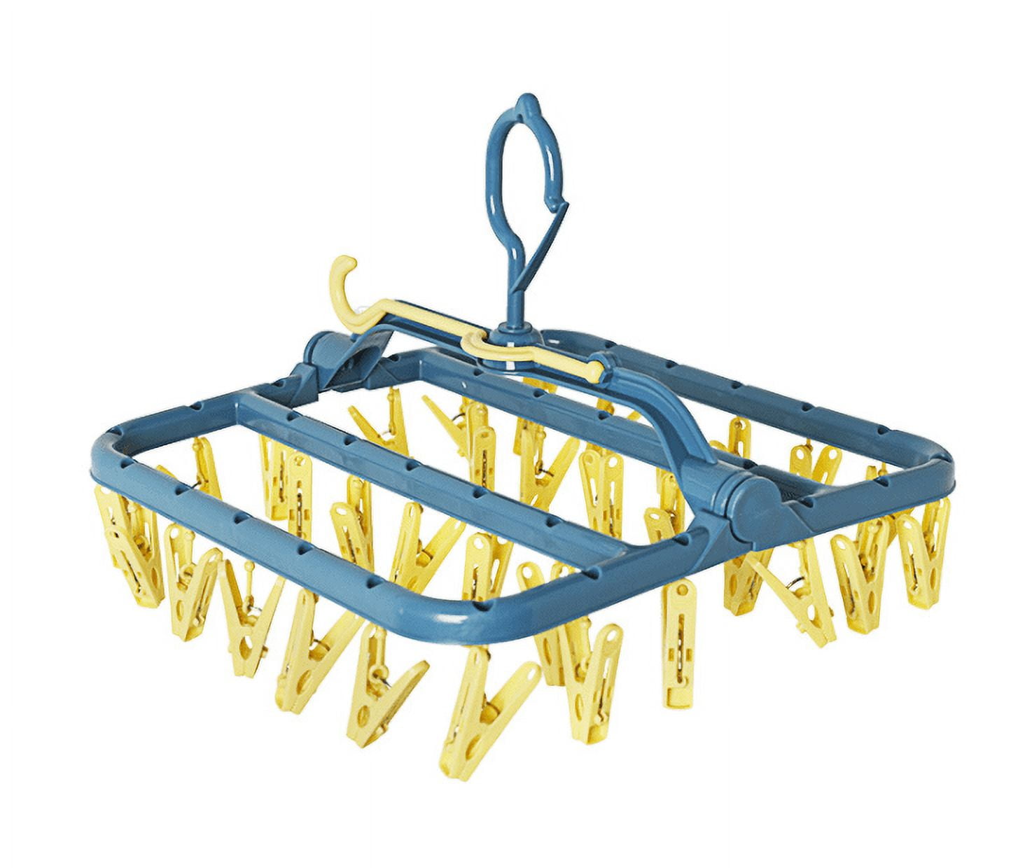 Foldable Clip Hangers with 26 Drying Clips, Underwear Hanger with Clips ...