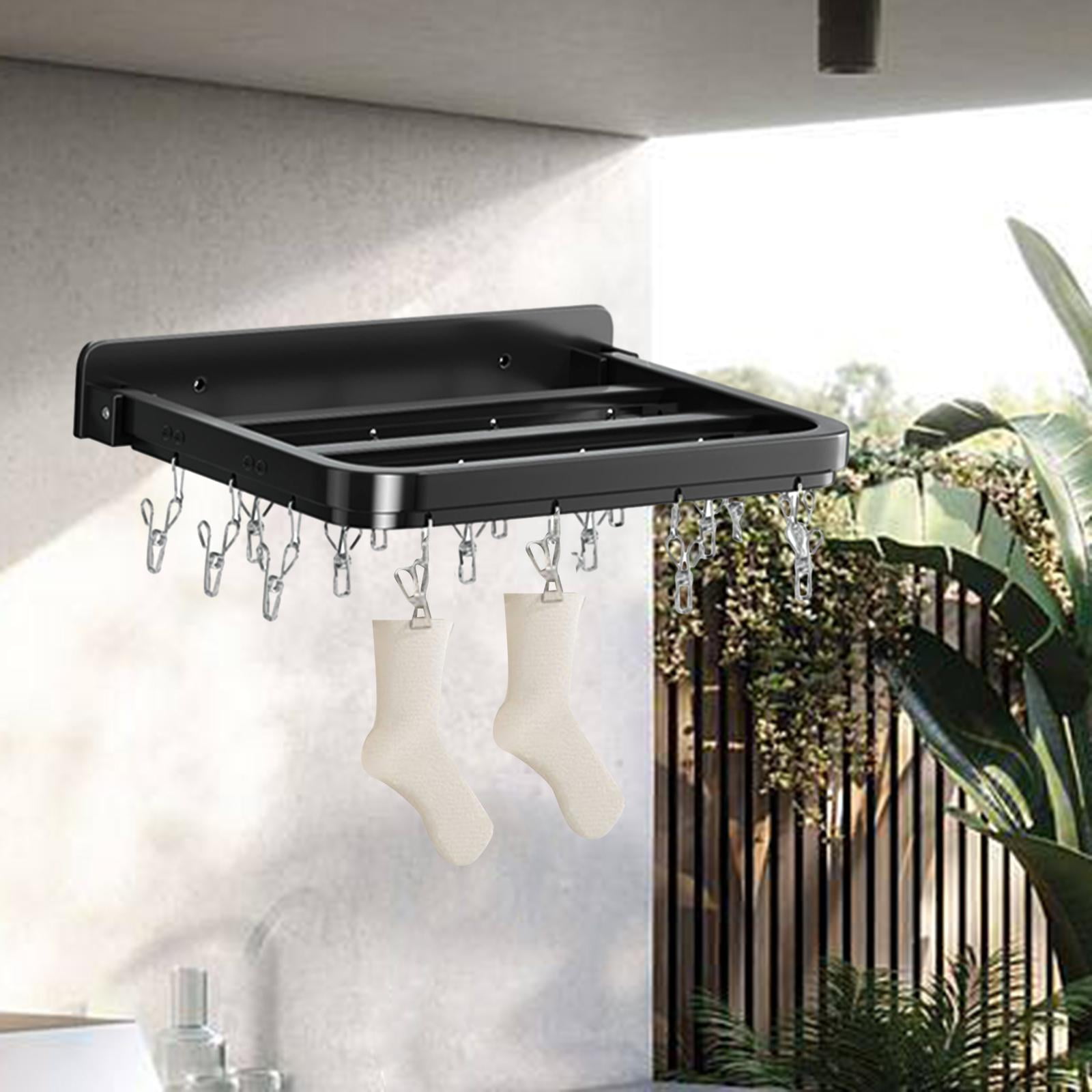 Foldable Clip Hangers Laundry Drying Rack Hanger Multipurpose Clip and ...