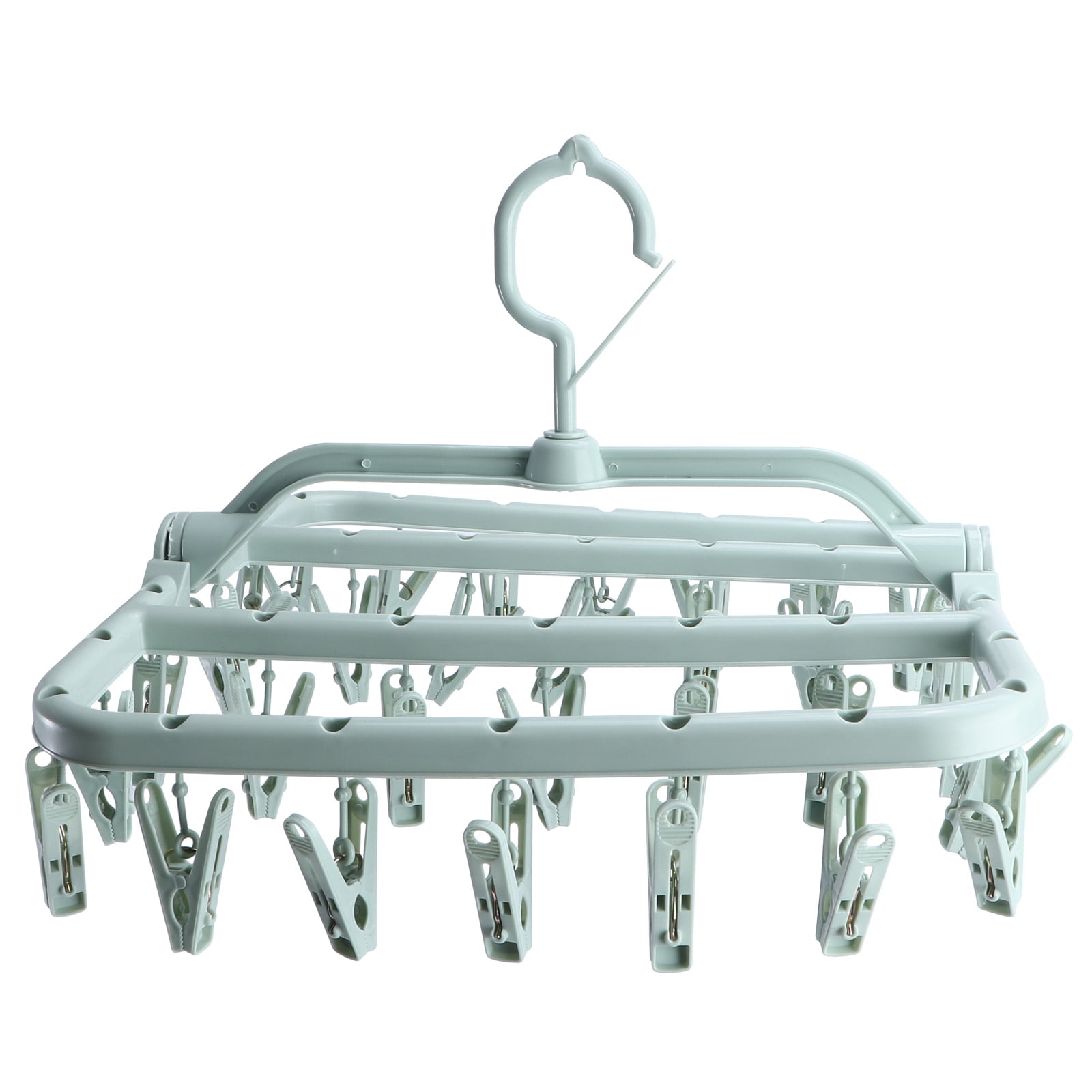 Eease Foldable Clip and Drip Drying Rack, 32 Clips, Green, Plastic, 32 ...
