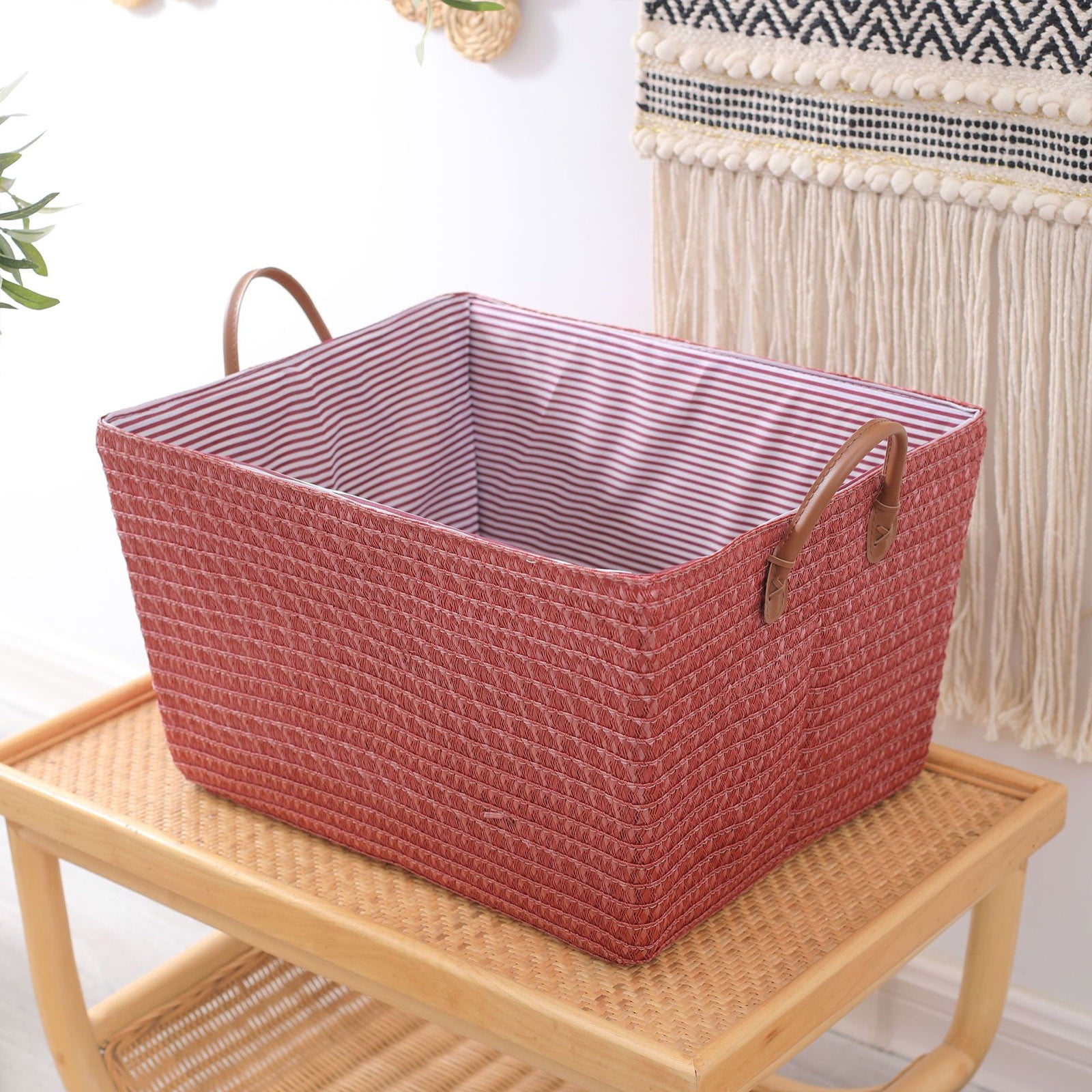Foldable Cloth Laundry Basket Small Fabric Storage Bins Square Storage ...