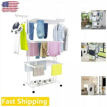 Free Shipping! Danya B. Folding Wall Mounted Drying Rack - White ...