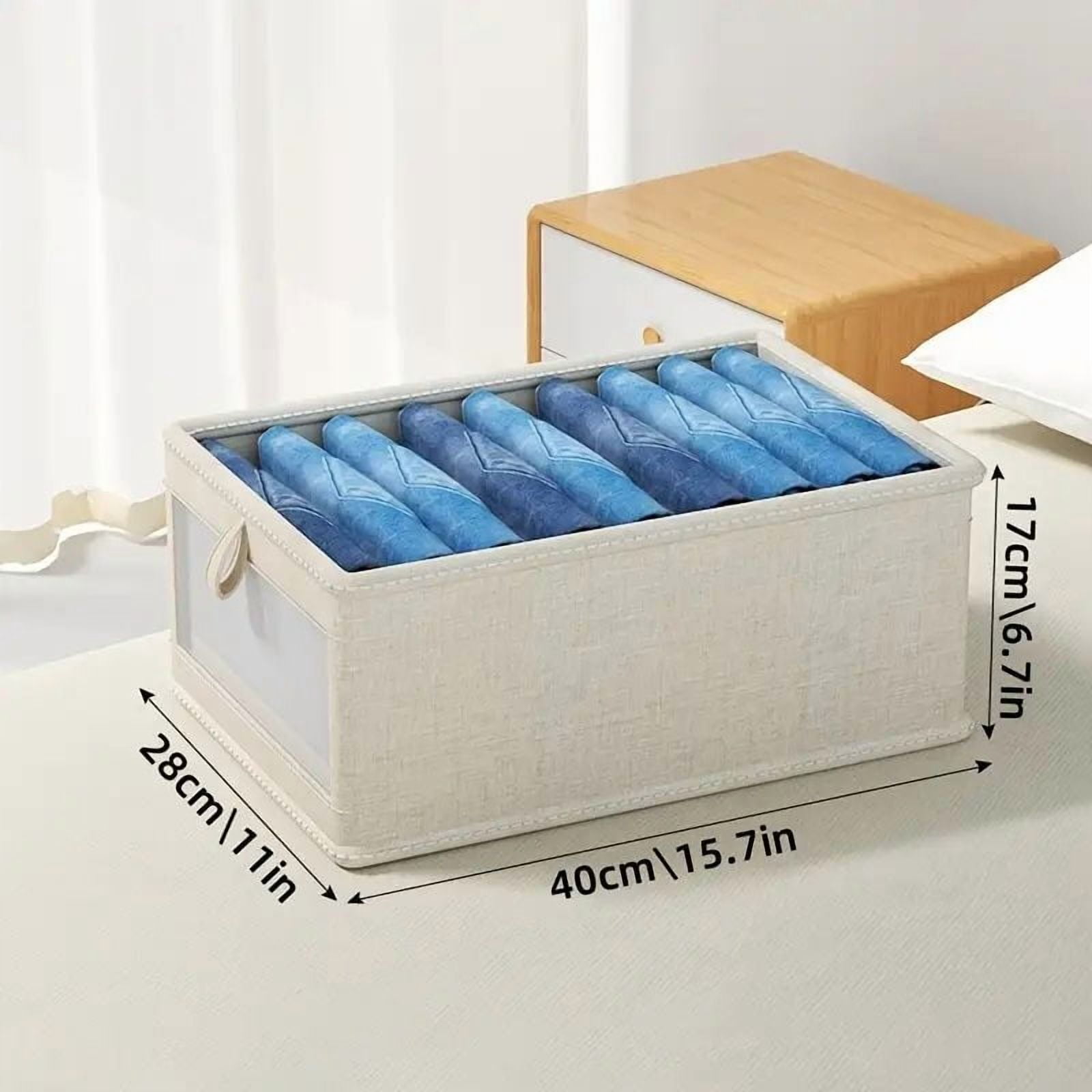 Foldable Clothes Box with Viewing Window - Heavy-Duty Organizer Box ...