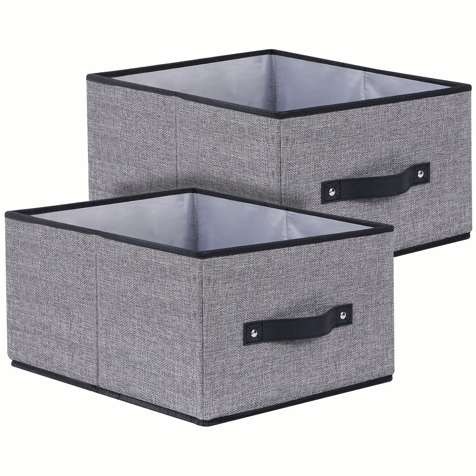 Foldable Clothes Boxes, Closet Bin with Handles, Fabric Storage Baskets ...