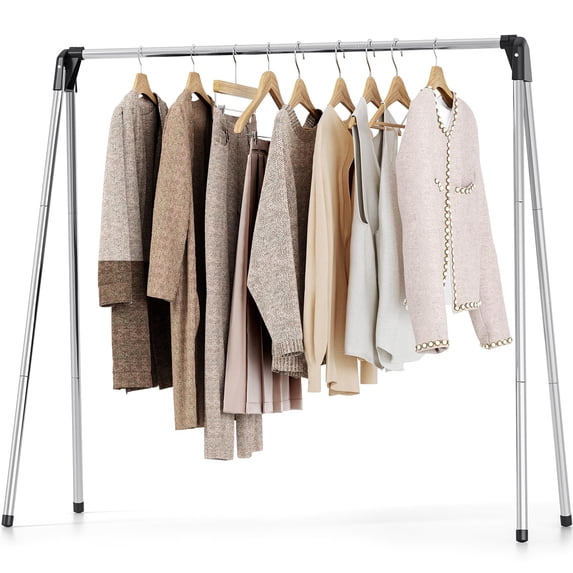 Foldable Clothes Drying Rack Stainless Steel Portable Garment Rack ...