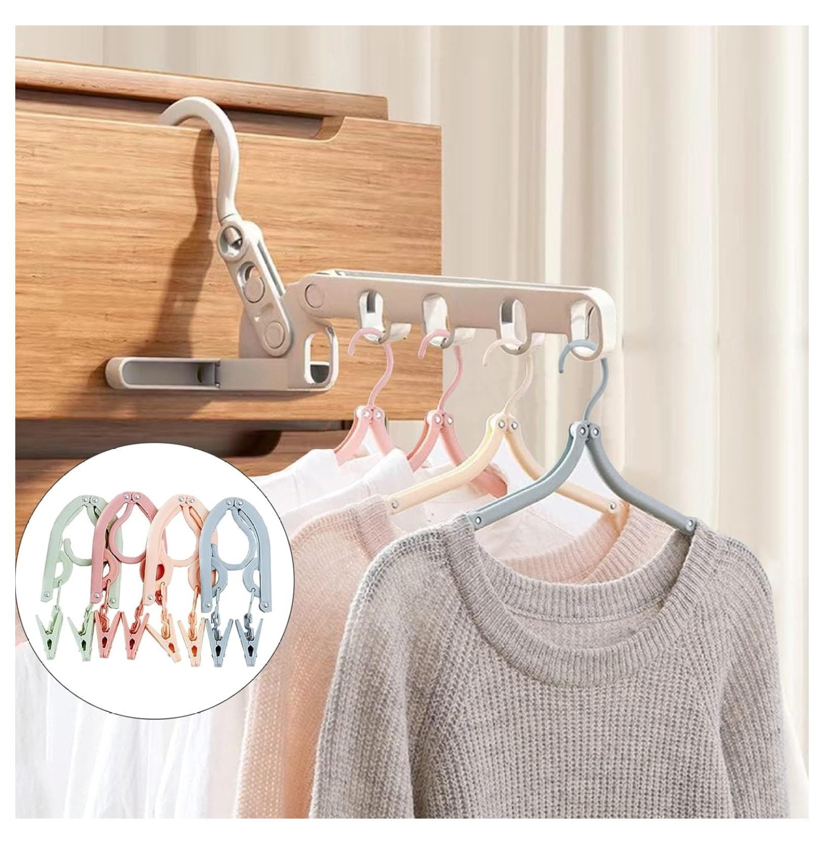 Foldable Clothes Hanger, Travel Drying Rack - Portable Laundry Rack ...