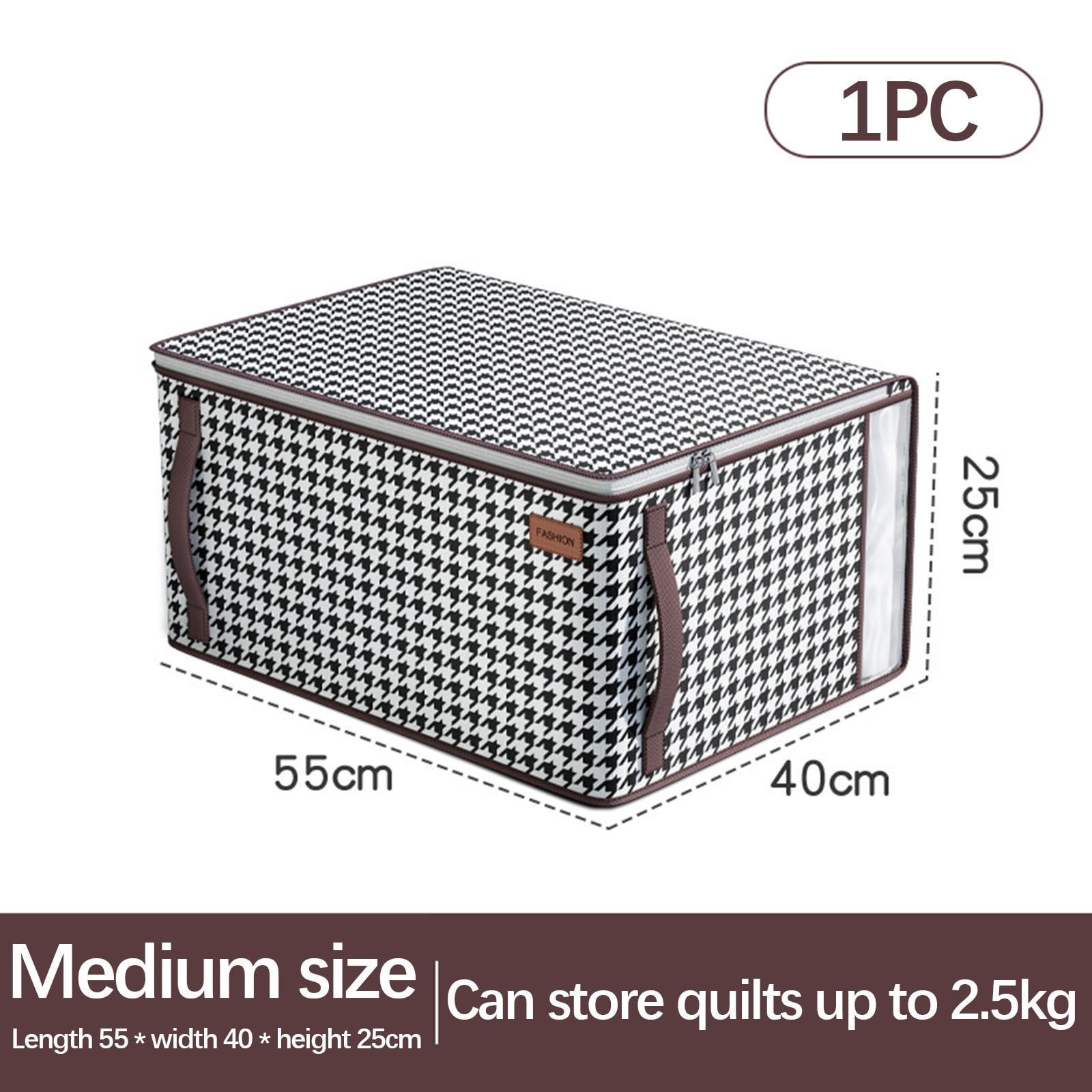 Foldable Clothes Storage Bag, 31.5"x63" Large Capacity Organizer With Transparent Window, Double ...