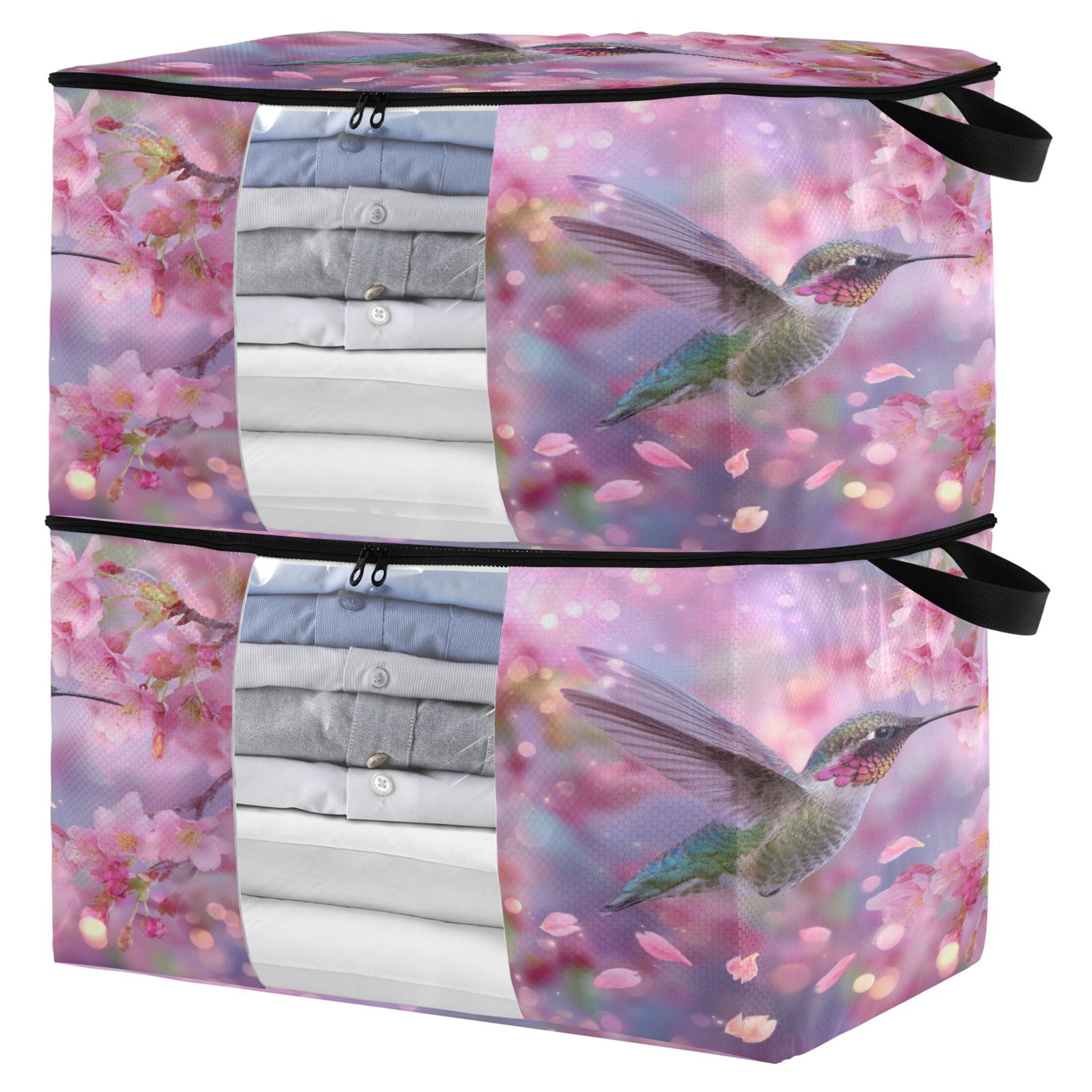 Foldable Clothes Storage Bags Clothes Organizer Bin with Clear Windows ...