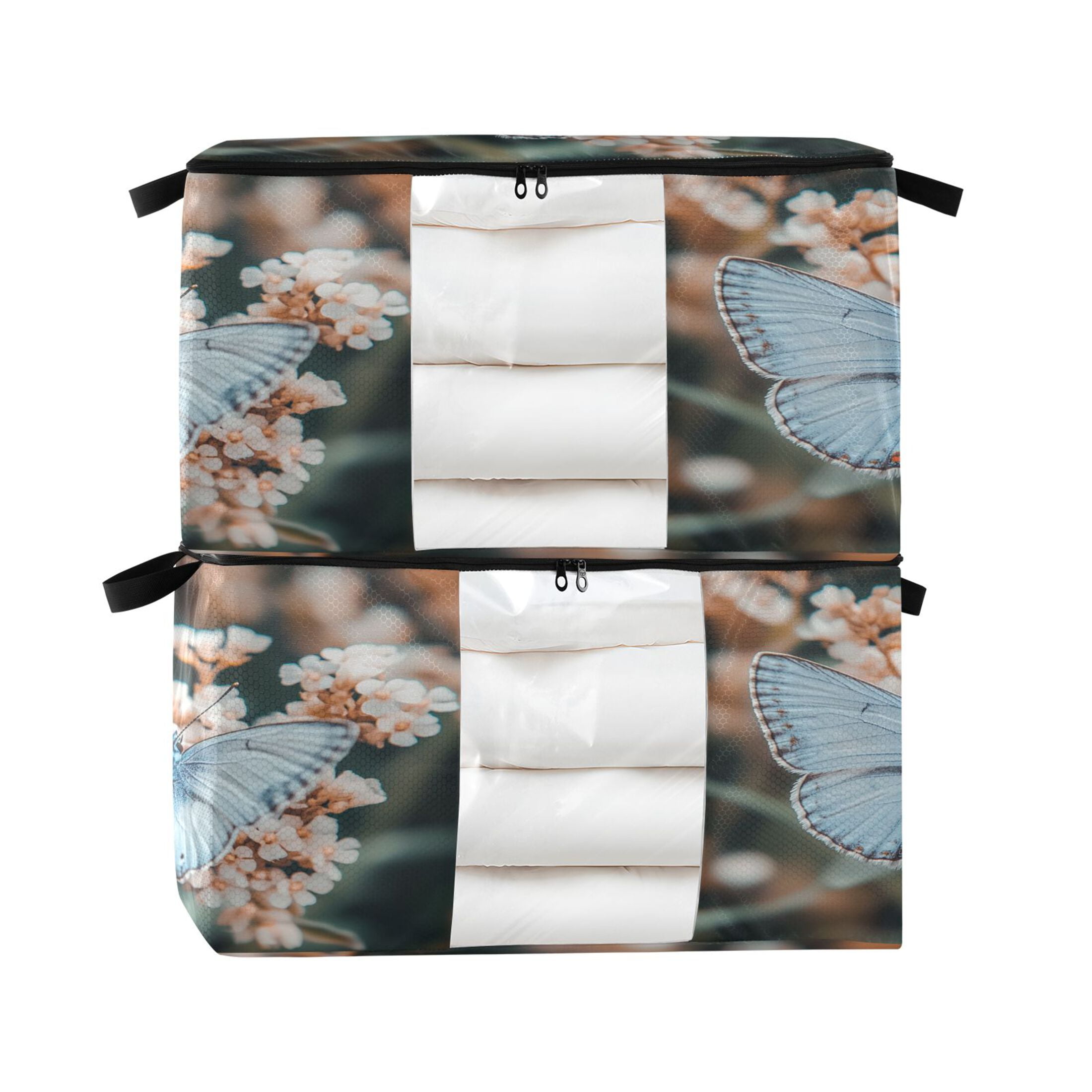 Foldable Clothes Storage Bags Clothes Organizer Bin with Clear Windows ...