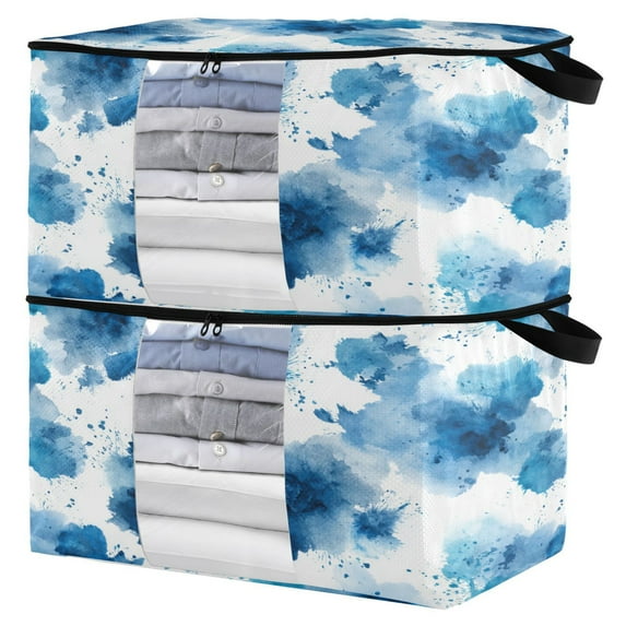 Foldable Clothes Storage Bags Clothes Organizer Bin with Clear Windows ...