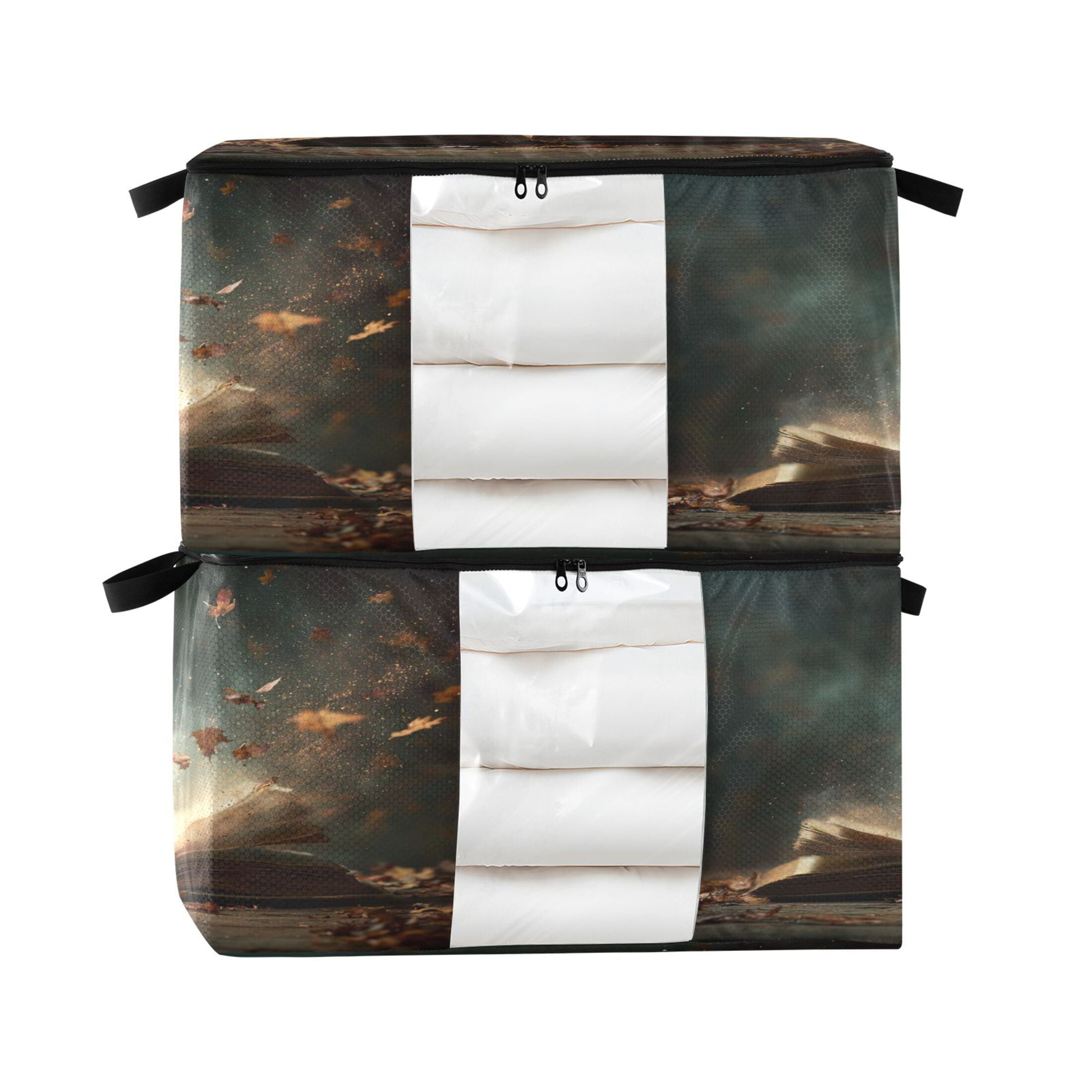 Foldable Clothes Storage Bags Clothes Organizer Bin with Clear Windows ...