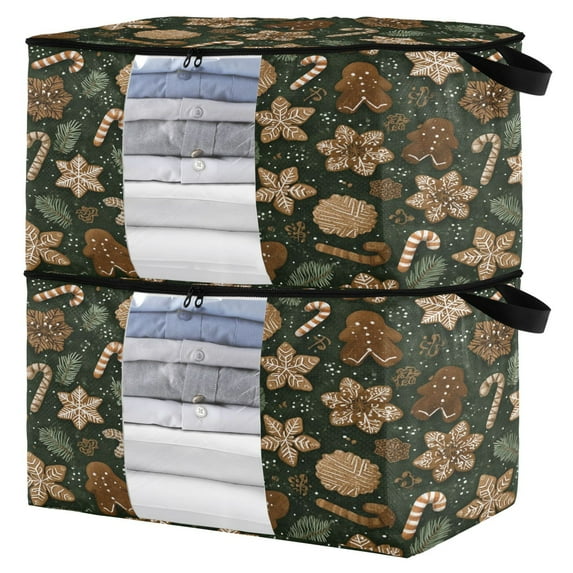 Foldable Clothes Storage Bags Clothes Organizer Bin with Clear Windows ...