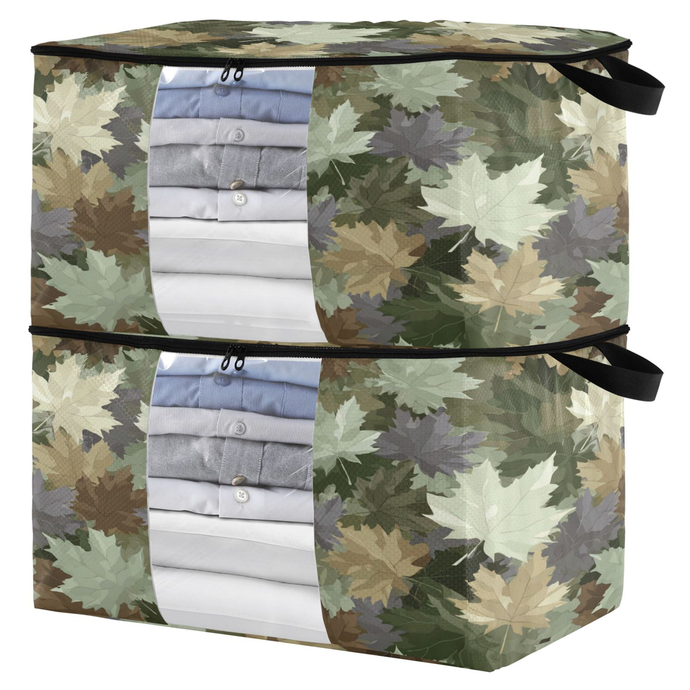 Foldable Clothes Storage Bags Clothes Organizer Bin with Clear Windows ...