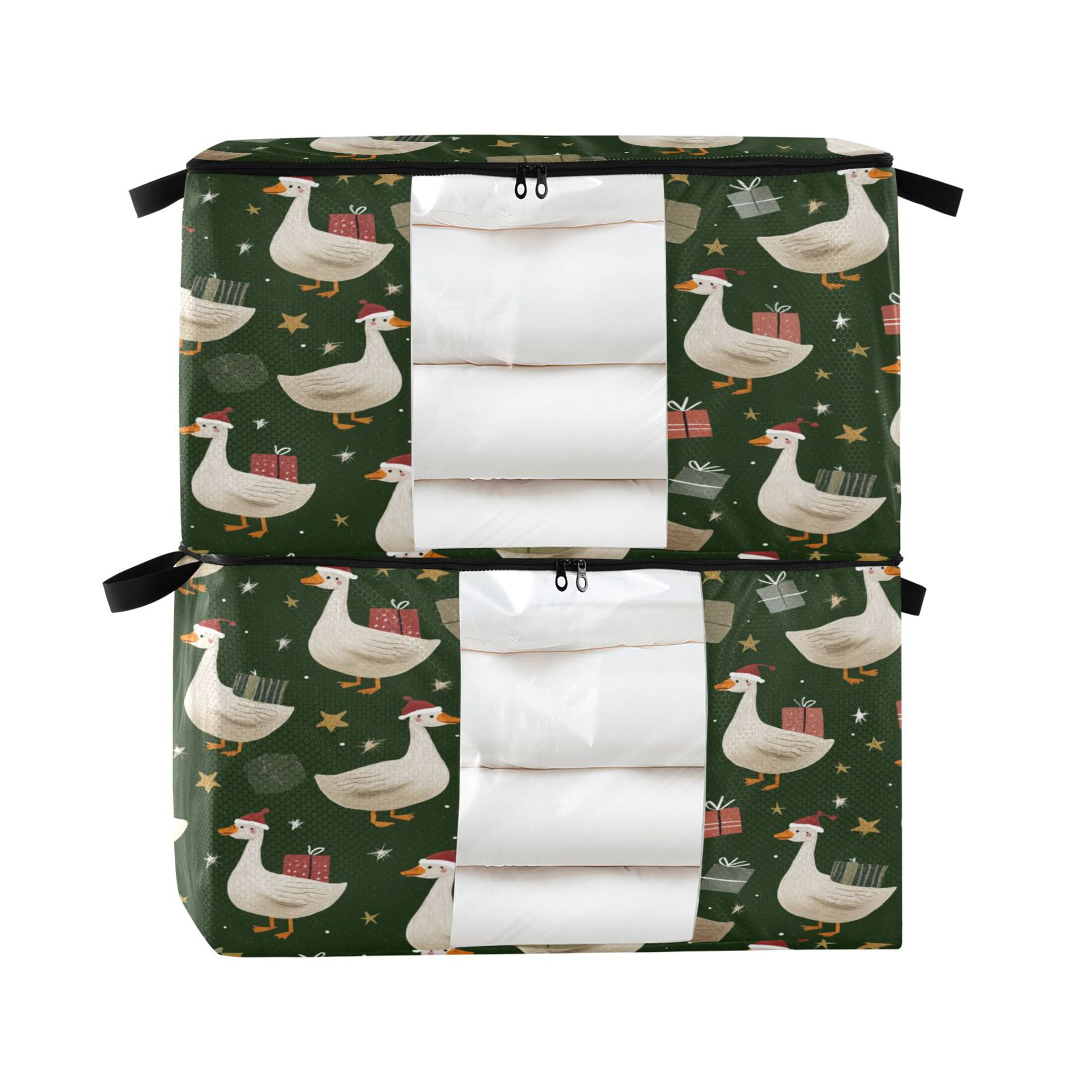 Foldable Clothes Storage Bags Clothes Organizer Bin with Clear Windows ...