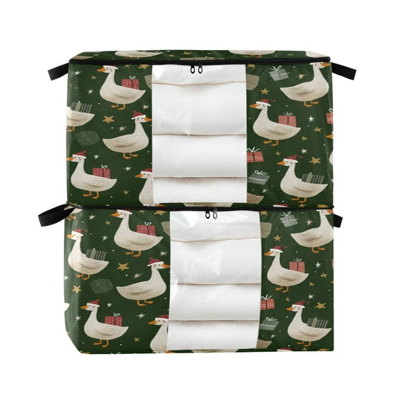 Foldable Clothes Storage Bags Clothes Organizer Bin with Clear Windows ...