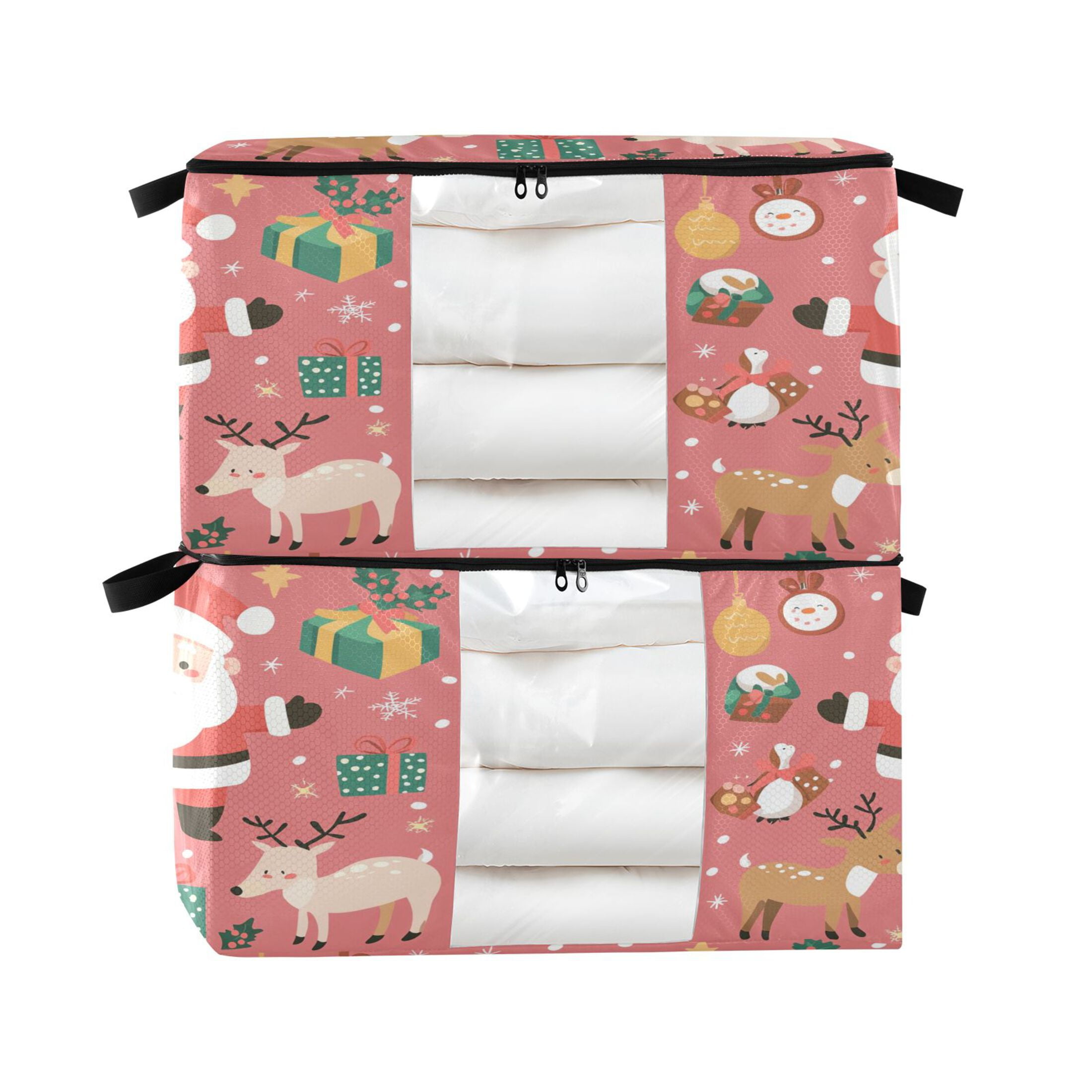 Foldable Clothes Storage Bags Clothes Organizer Bin with Clear Windows ...
