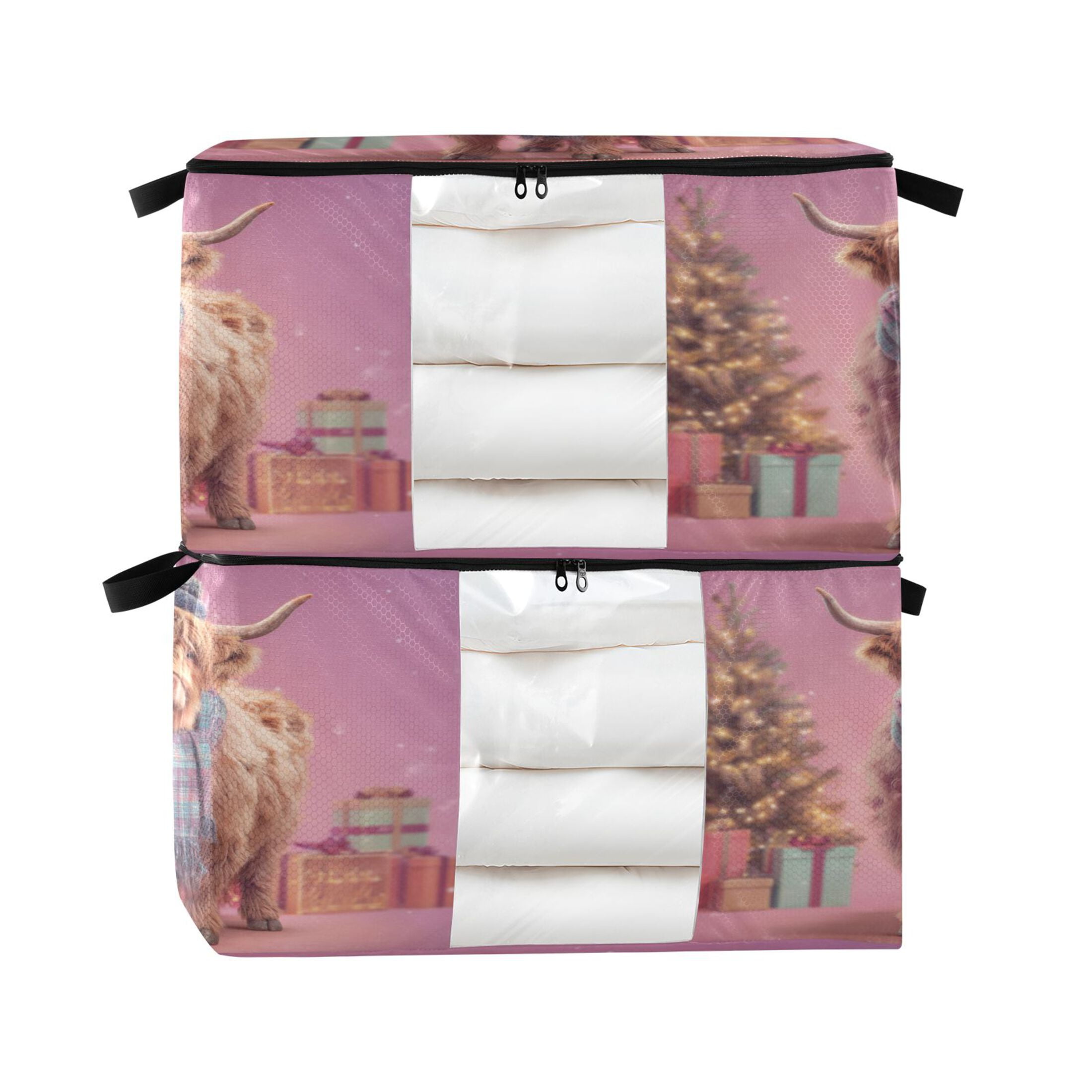 Foldable Clothes Storage Bags Clothes Organizer Bin with Clear Windows ...