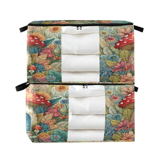 Foldable Clothes Storage Bags Clothes Organizer Bin with Clear Windows ...