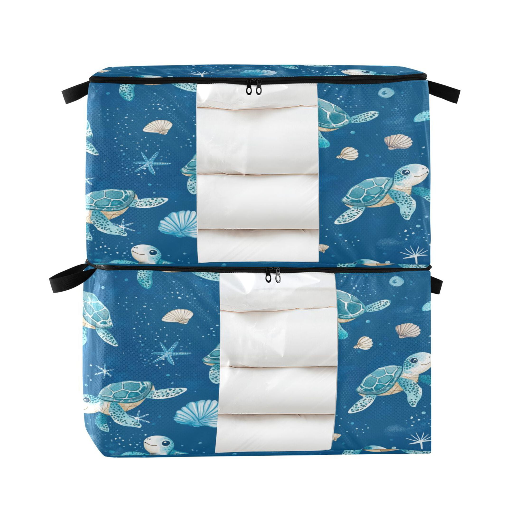 Foldable Clothes Storage Bags Clothes Organizer Bin with Clear Windows ...