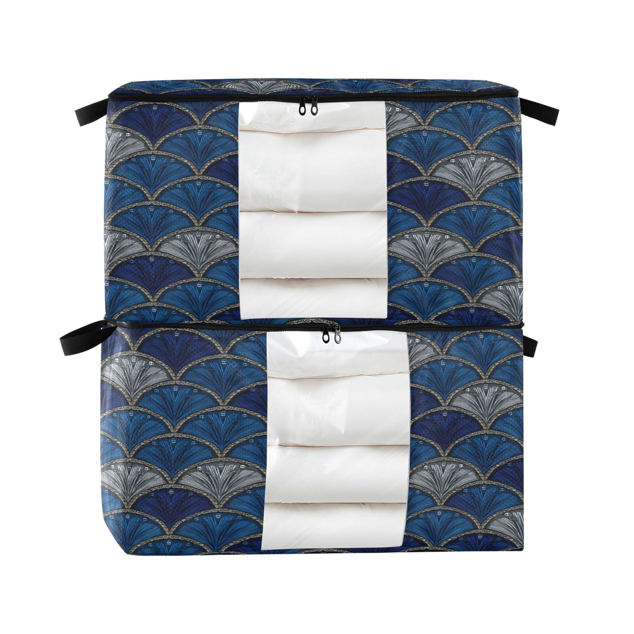 Foldable Clothes Storage Bags Clothes Organizer Bin with Clear Windows ...