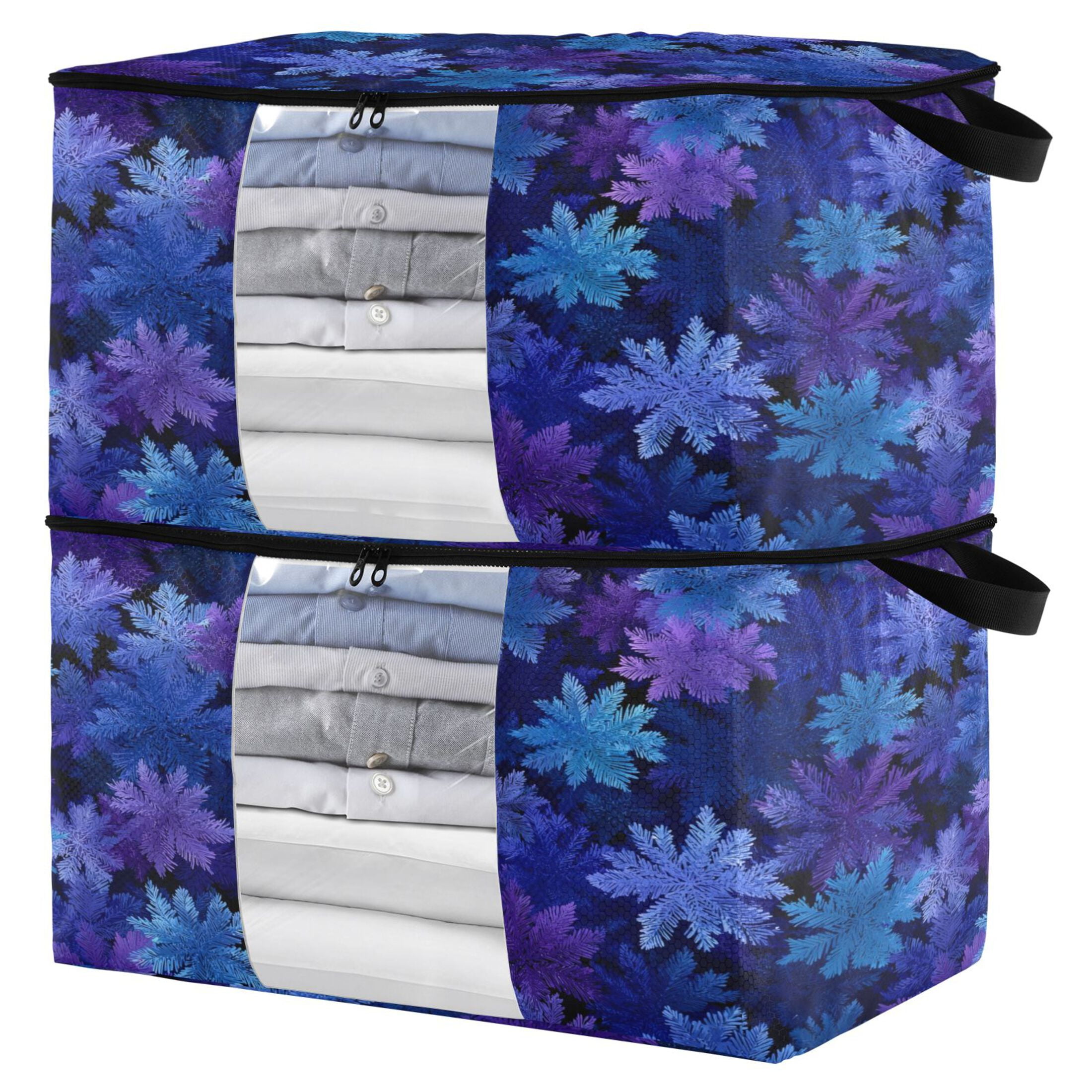 Foldable Clothes Storage Bags Clothes Organizer Bin with Clear Windows ...