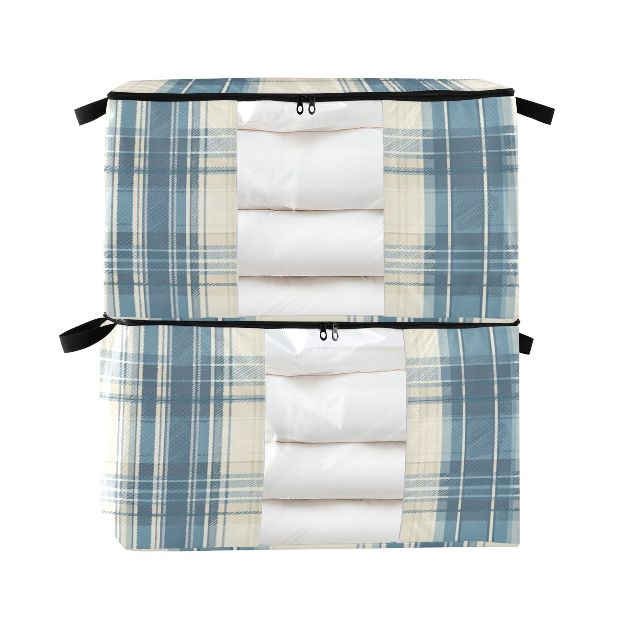 Foldable Clothes Storage Bags Clothes Organizer Bin with Clear Windows ...