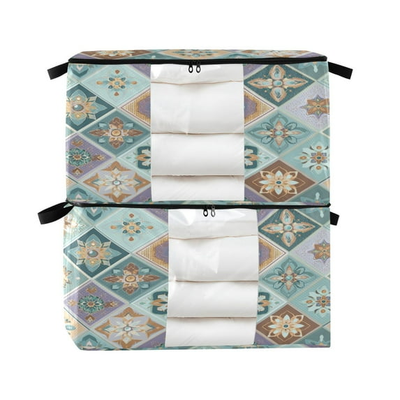 Foldable Clothes Storage Bags Clothes Organizer Bin with Clear Windows ...