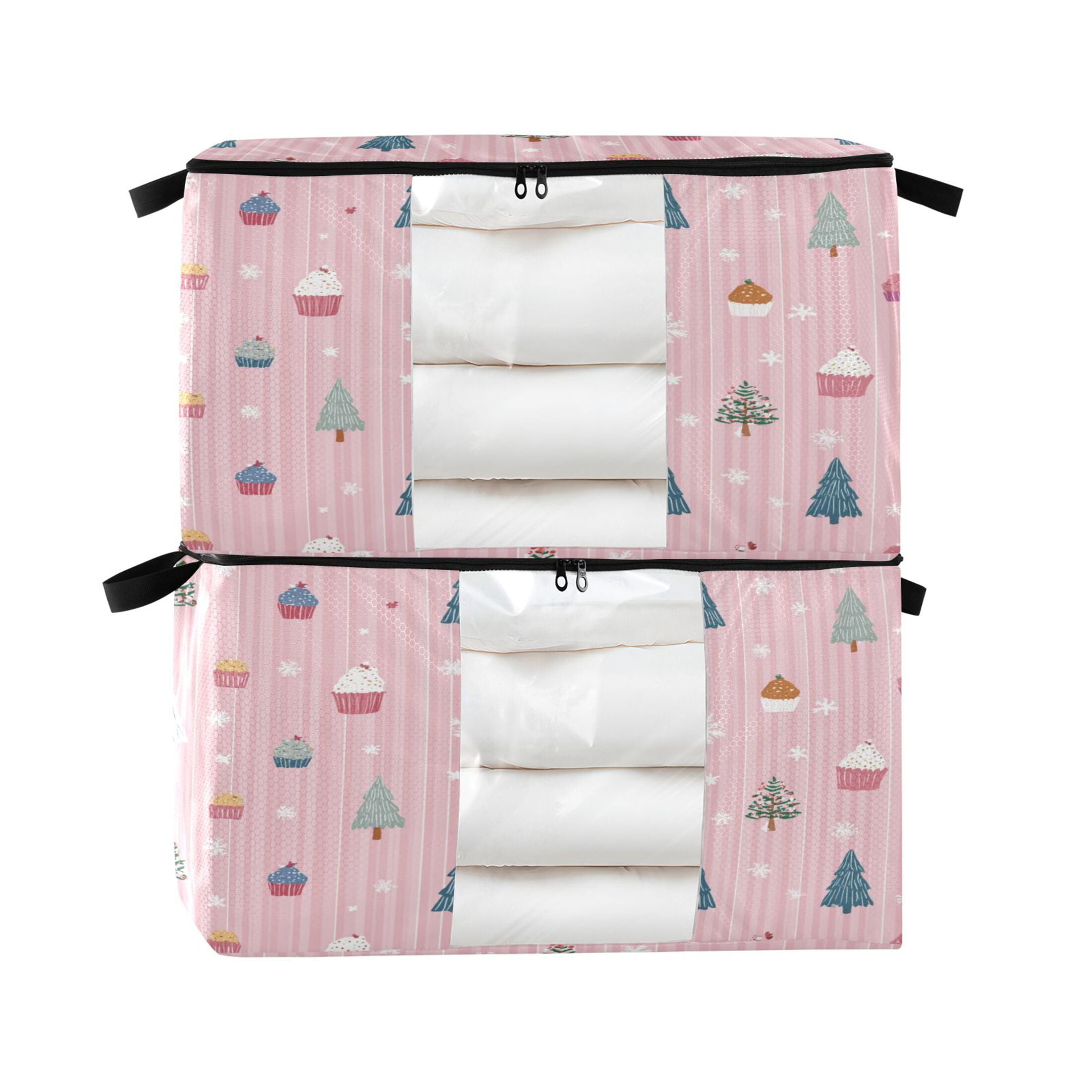 Foldable Clothes Storage Bags Clothes Organizer Bin with Clear Windows ...
