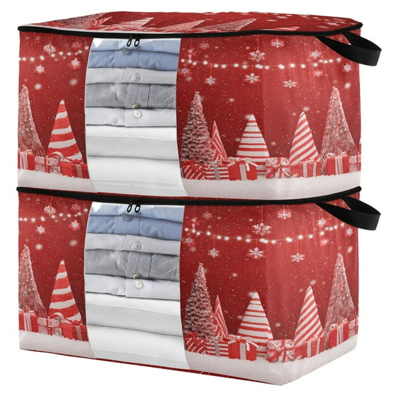 Foldable Clothes Storage Bags Clothes Organizer Bin with Clear Windows ...