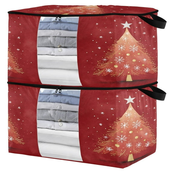 Foldable Clothes Storage Bags Clothes Organizer Bin with Clear Windows ...