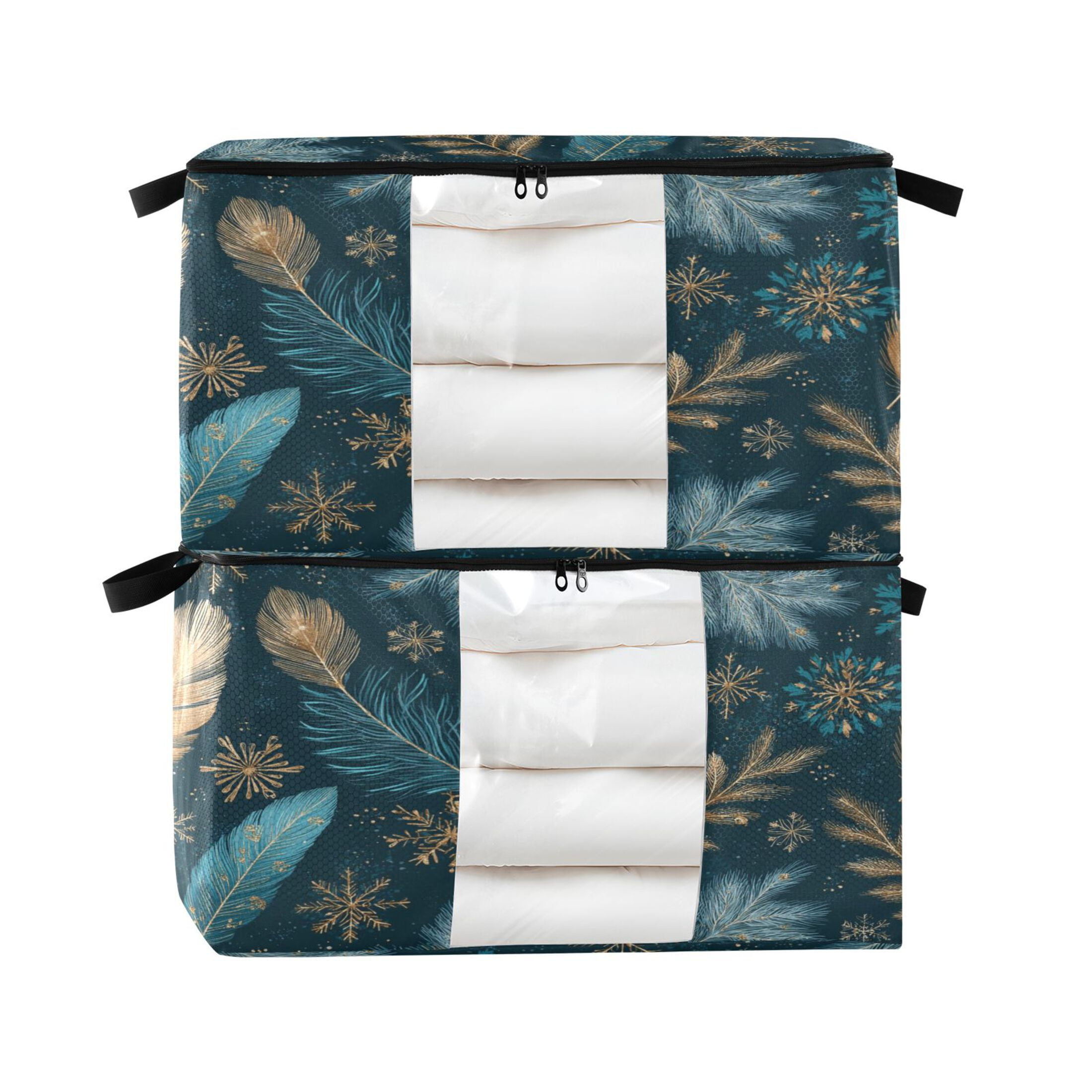 Foldable Clothes Storage Bags Clothes Organizer Bin with Clear Windows ...