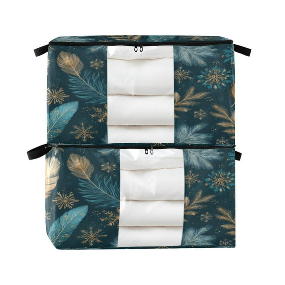 Foldable Clothes Storage Bags Clothes Organizer Bin with Clear Windows ...