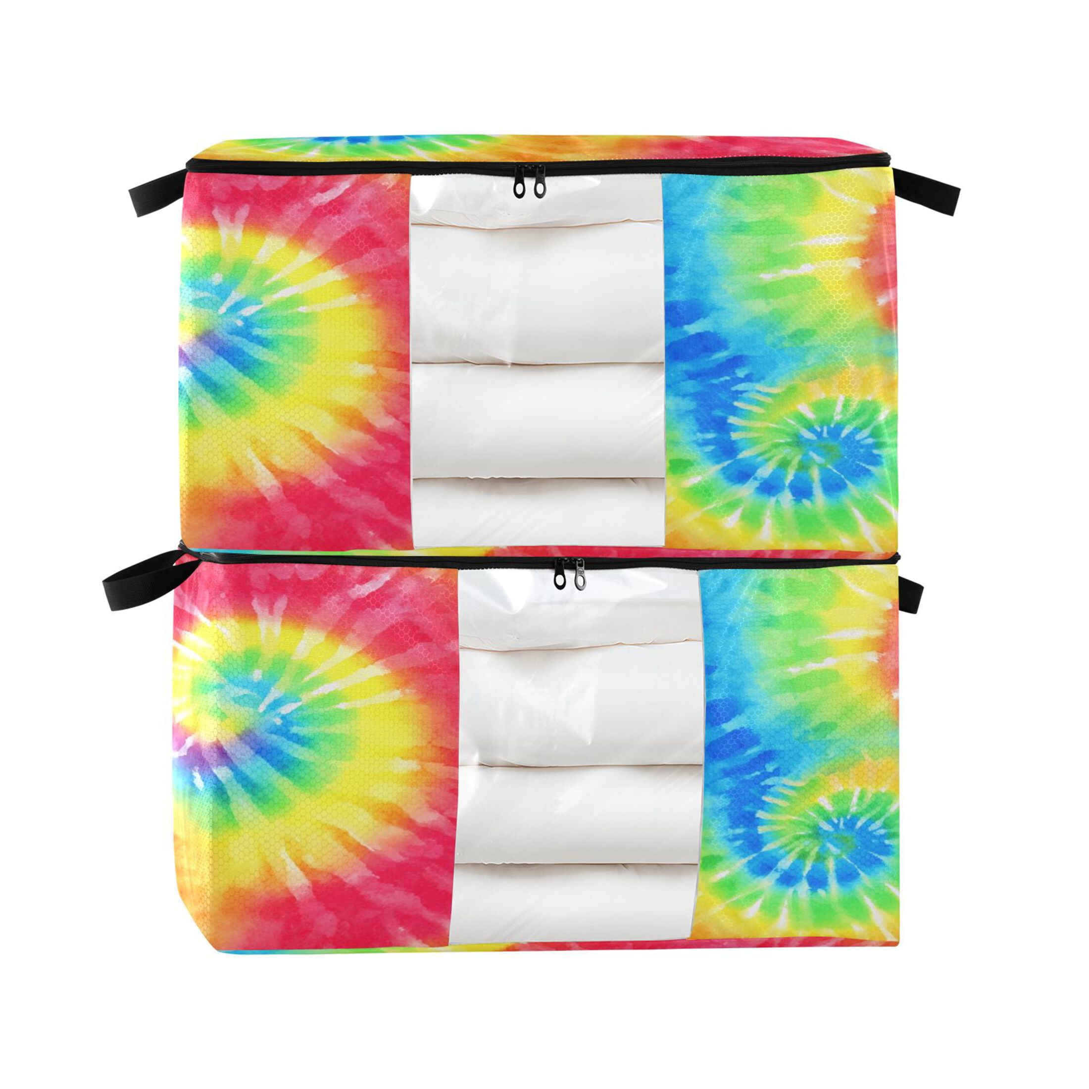 Foldable Clothes Storage Bags Clothes Organizer Bin with Clear Windows ...