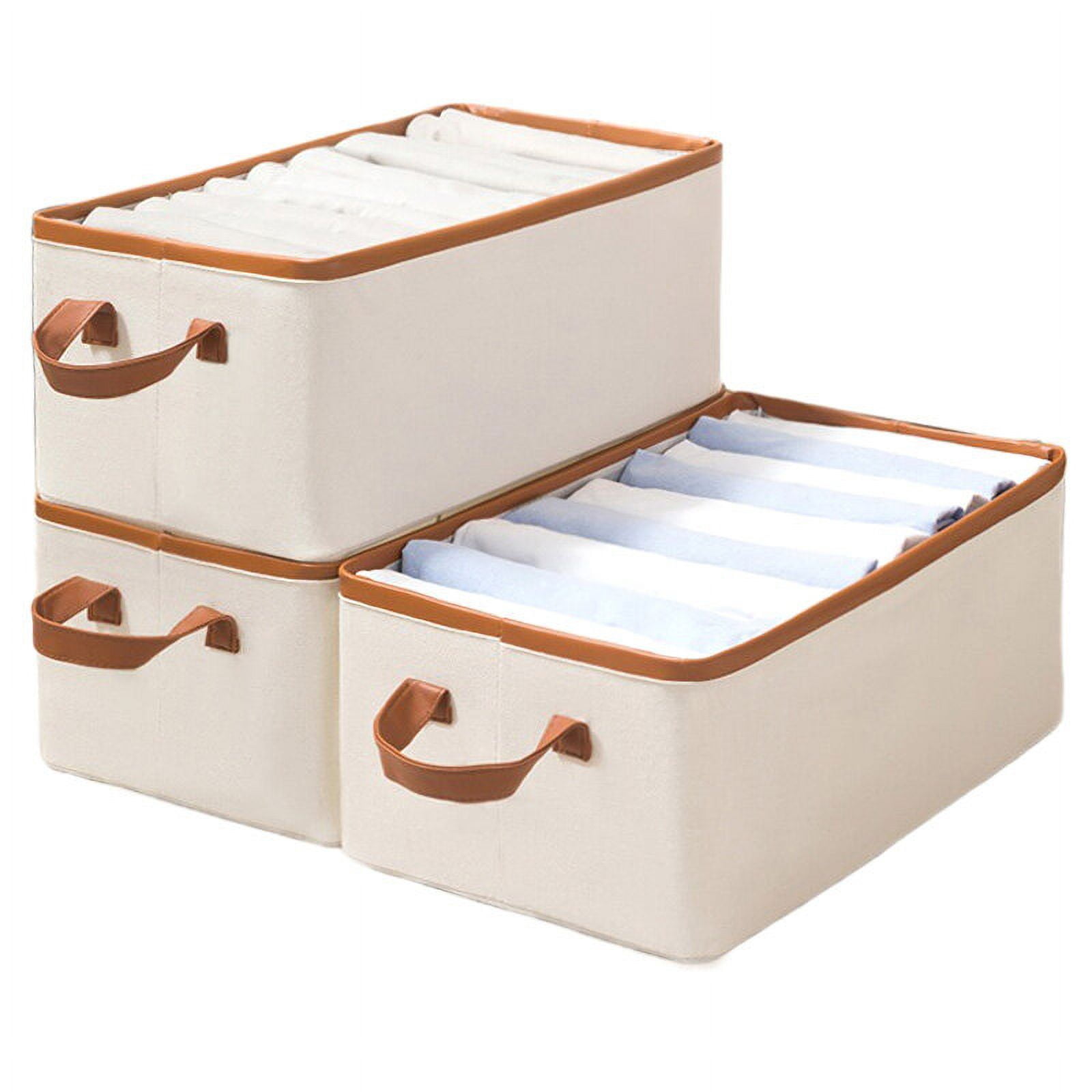 Foldable Clothes Storage Bins Baskets with Metal Frame, Closet ...