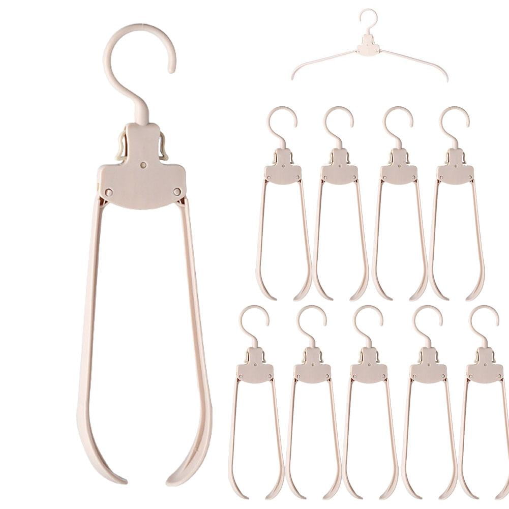 Foldable Coat Hanger, 10 Pack - Portable Travel Hangers,Space Saving ...