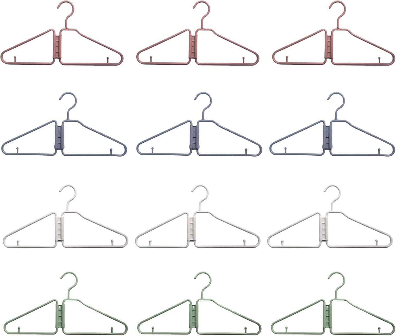 Foldable Coat Hanger, 12 Pack - Portable Travel Hangers, Space Saving ...