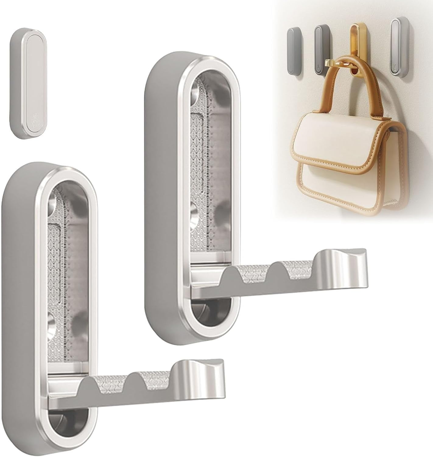 Foldable Coat Hooks, Invisible Folding Retractable Wall Hooks for ...