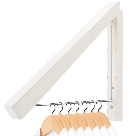 2 Pack Foldable Wall Mounted Drying Rack with 80CM Extension Rod，Heavy ...