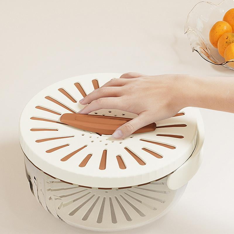 Foldable Colander with Lockable Lid, Multifunctional Strainer Bowl Food ...