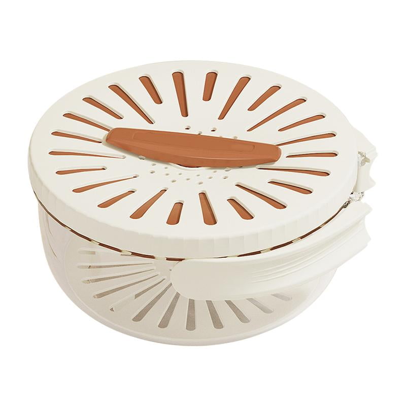 Foldable Colander with Lockable Lid, Multifunctional Strainer Bowl Food ...