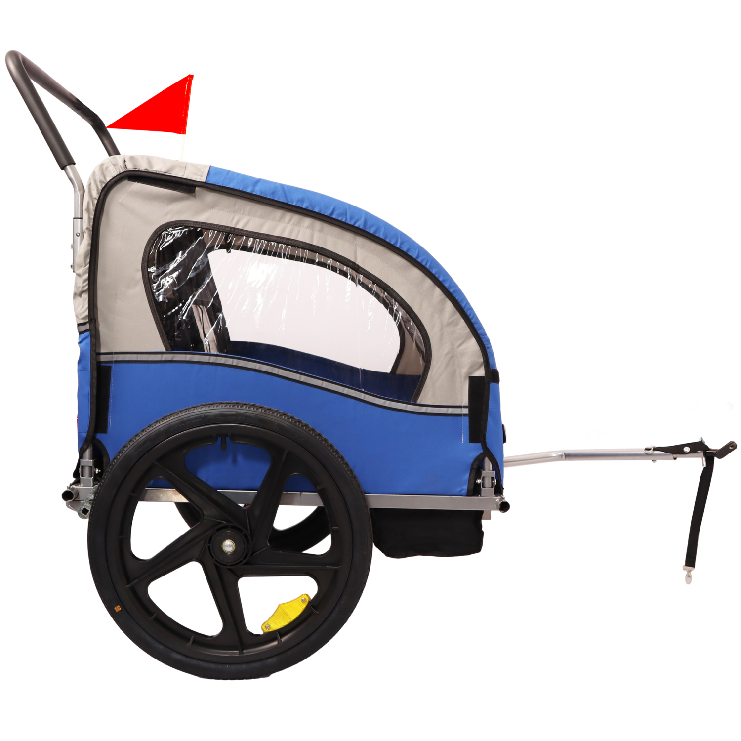 Foldable and Collapsible 2-in-1 Double Seat Bicycle Bike Trailer Jogger Stroller for Kids ...