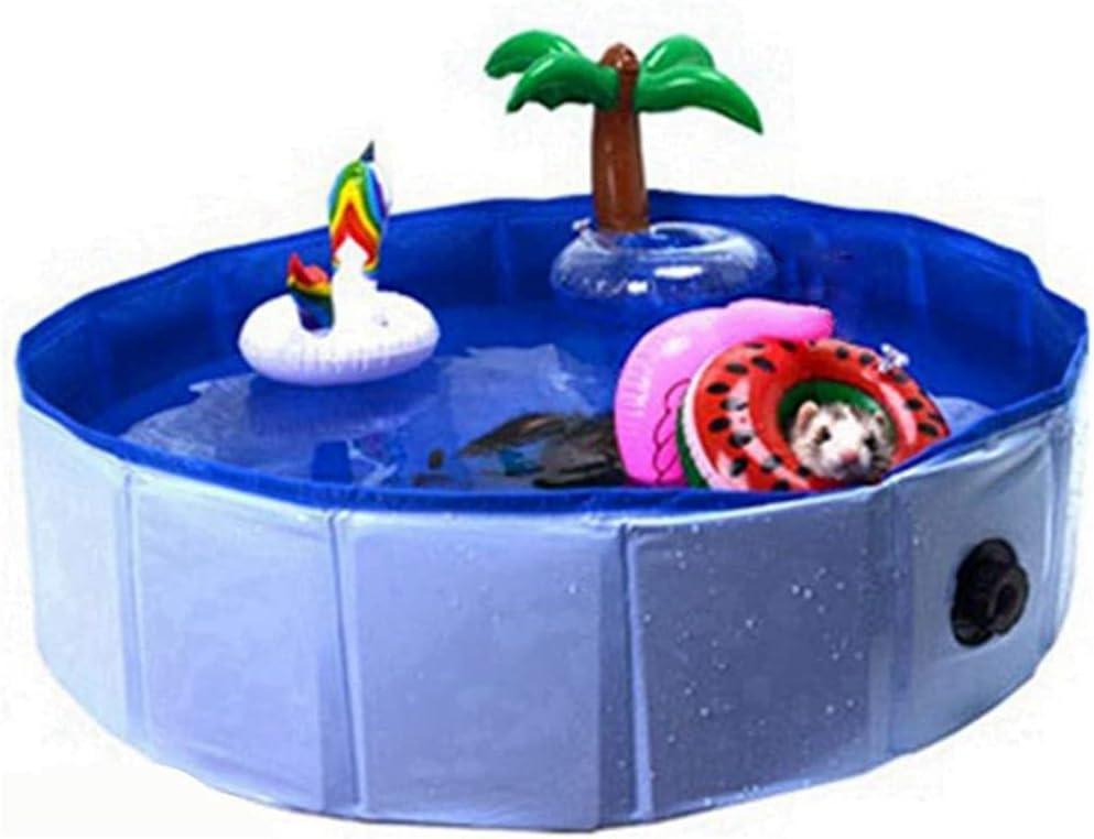 Foldable Collapsible Ferret Bathing & Cooling Swimming Pool, Durable ...