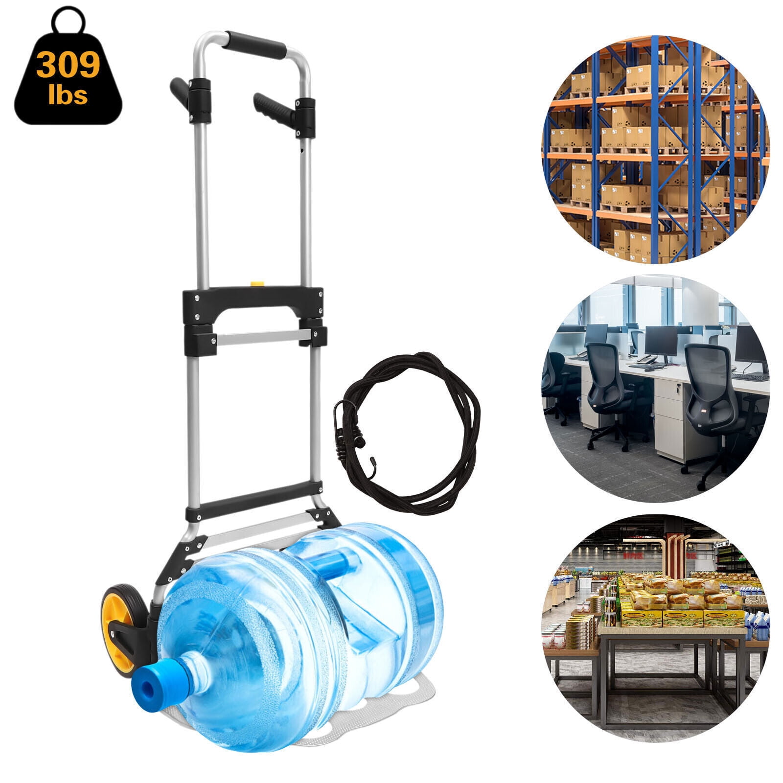 Foldable Compact Folding Aluminium Hand Truck Trolley Dolly Push ...