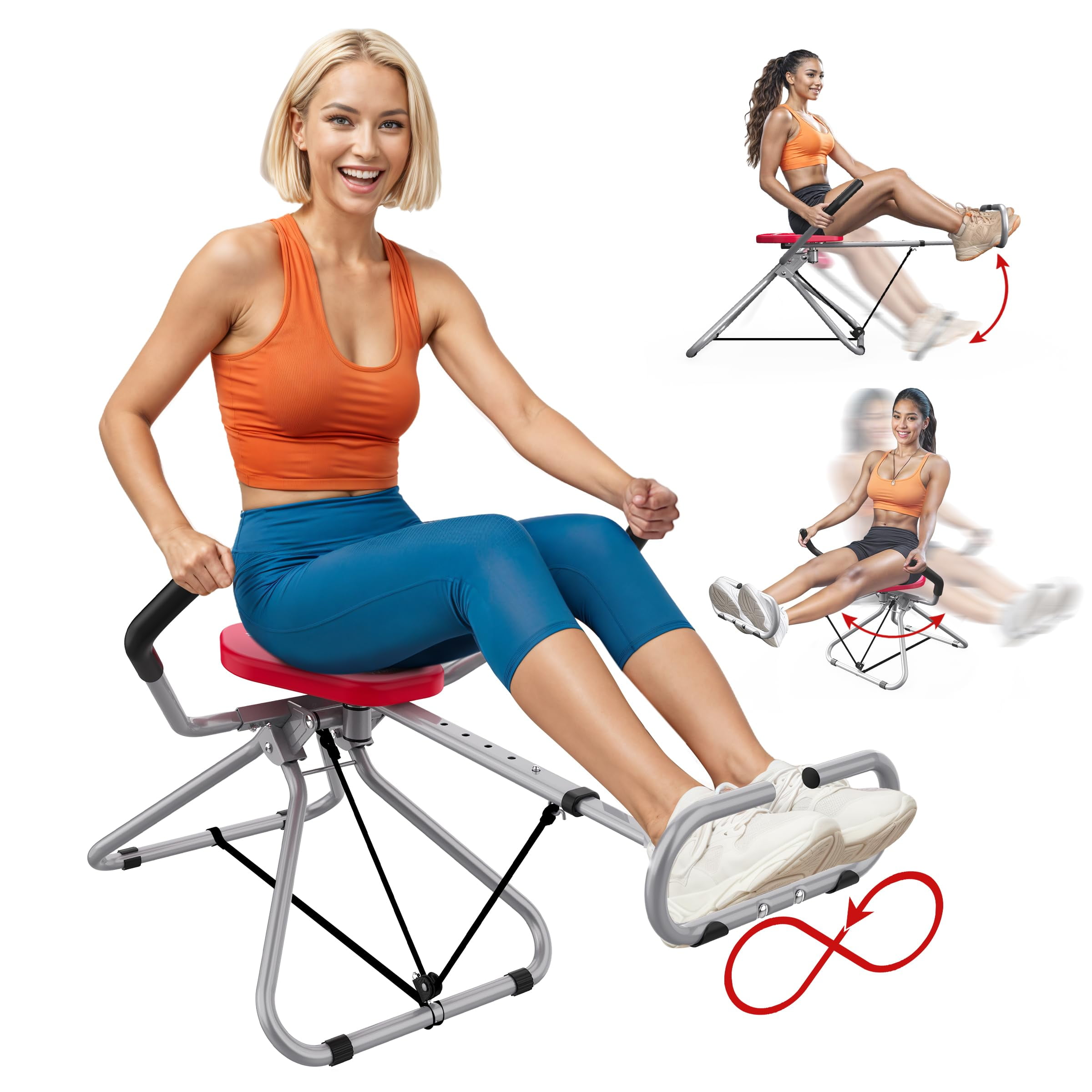 Foldable Core Trainer Machine, Home Gym Equipment for Ab Workouts ...